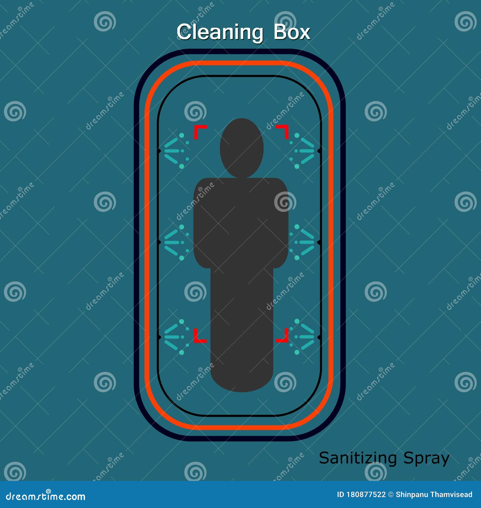 Sterilizer Spray Box on the Human To Prevent the Spreading of the Covid ...