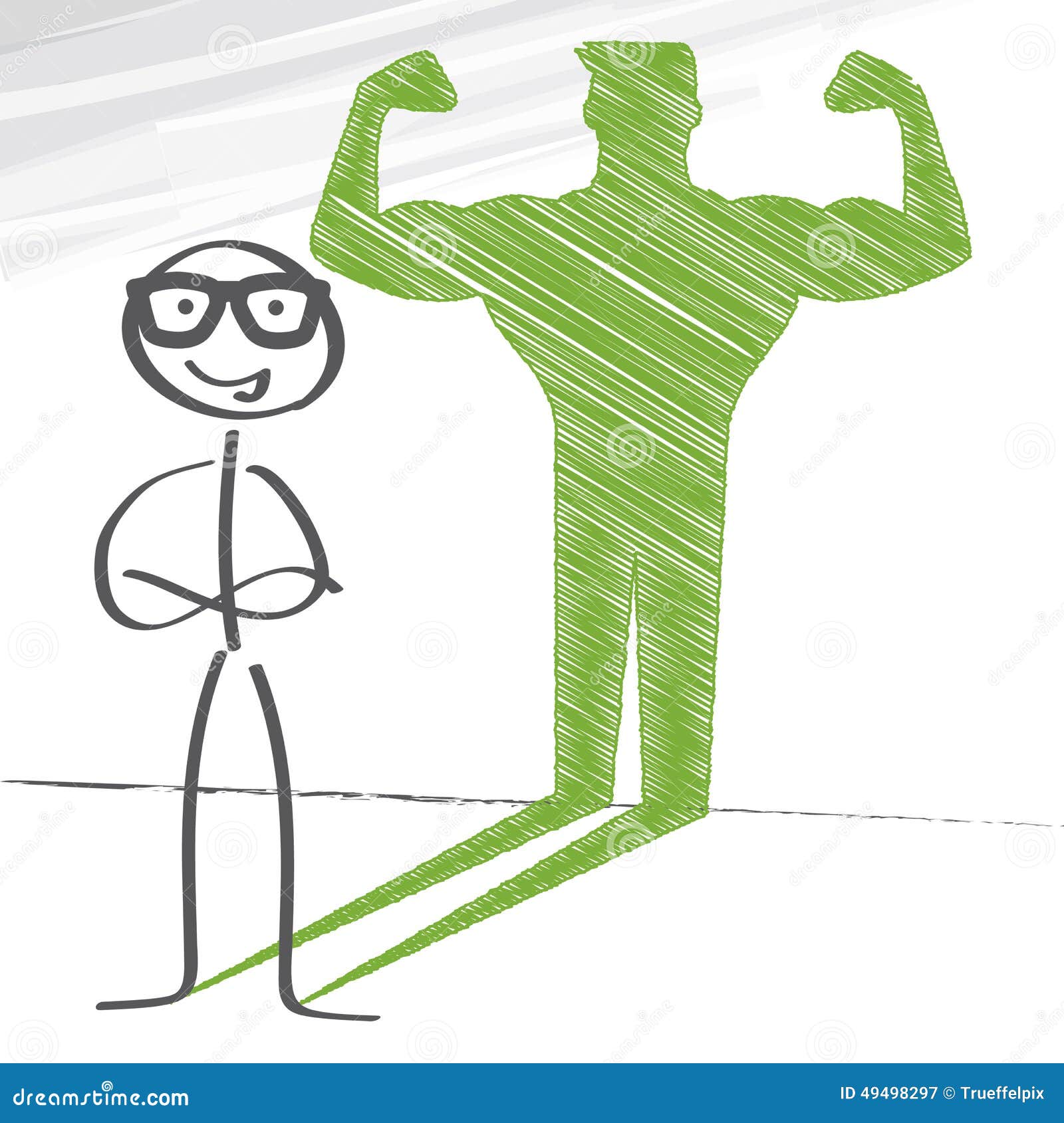 Sterk, krachtig stock illustratie. Illustration of koel - 49498297