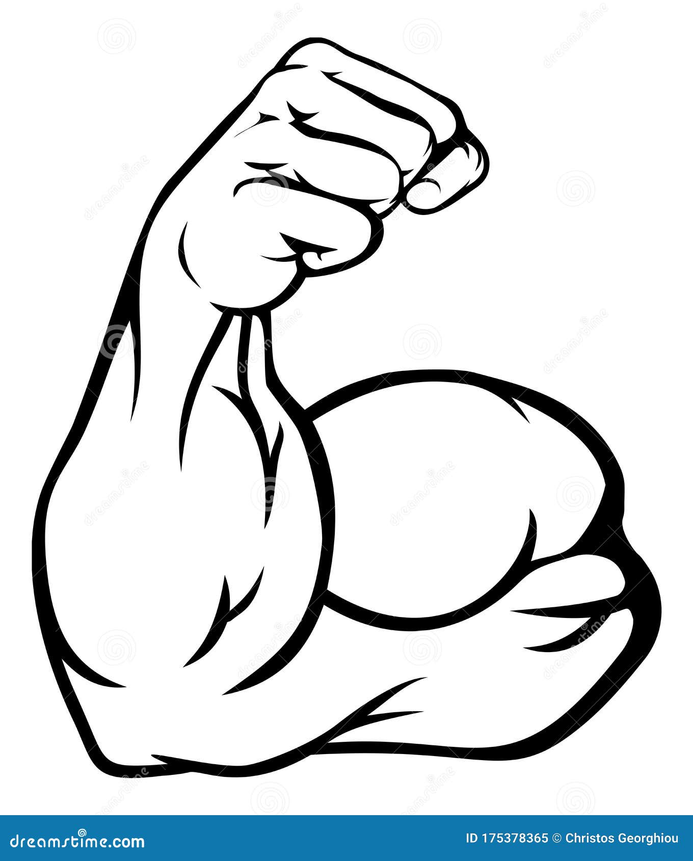 Sterke Arm Met Biceps - Spier Vector Illustratie - Illustration of ...