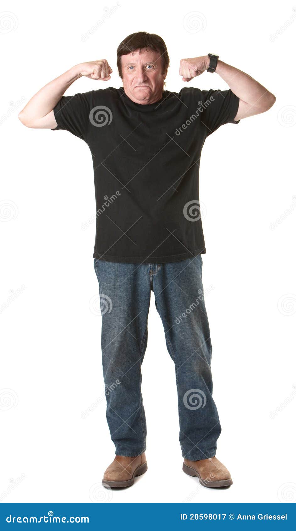 Sterke Mens stock afbeelding. Image of alleen, mens, persoon - 20598017