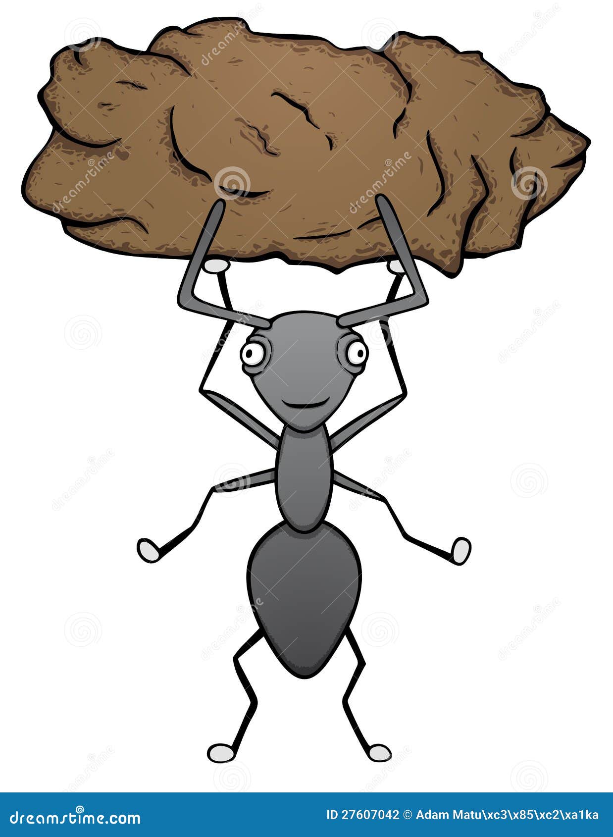 Sterke mier vector illustratie. Illustration of steen - 27607042