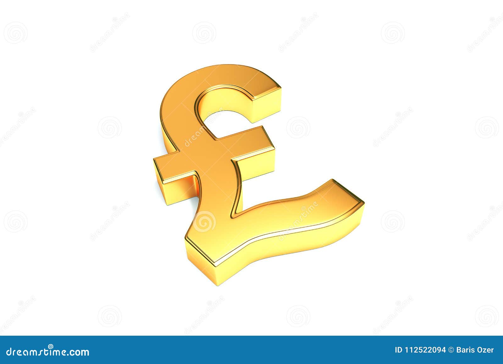 Sterling Icon 3d Render on White Stock Illustration - Illustration of ...