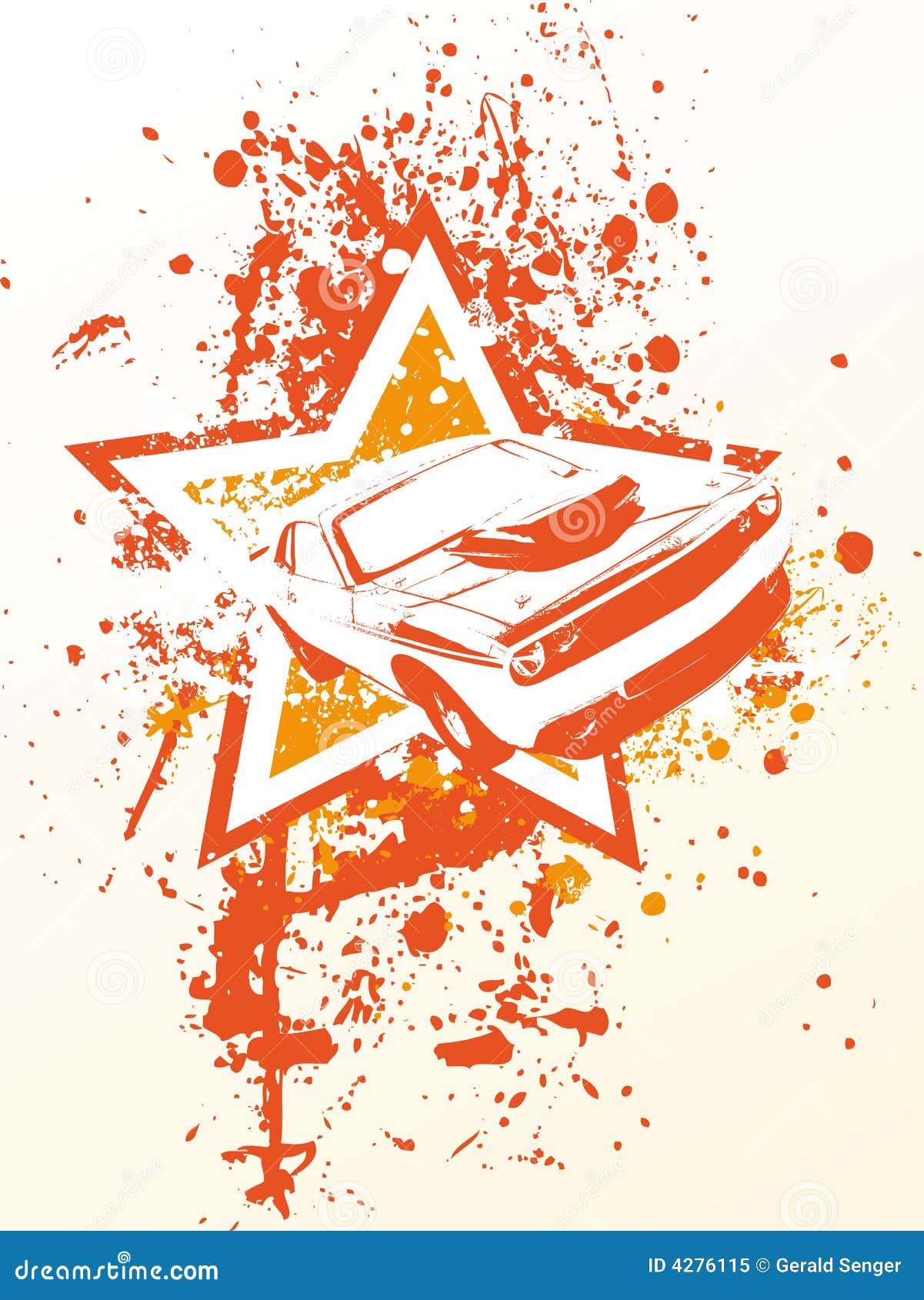 Stern-Auto vektor abbildung. Illustration von wiederbelebung - 4276115