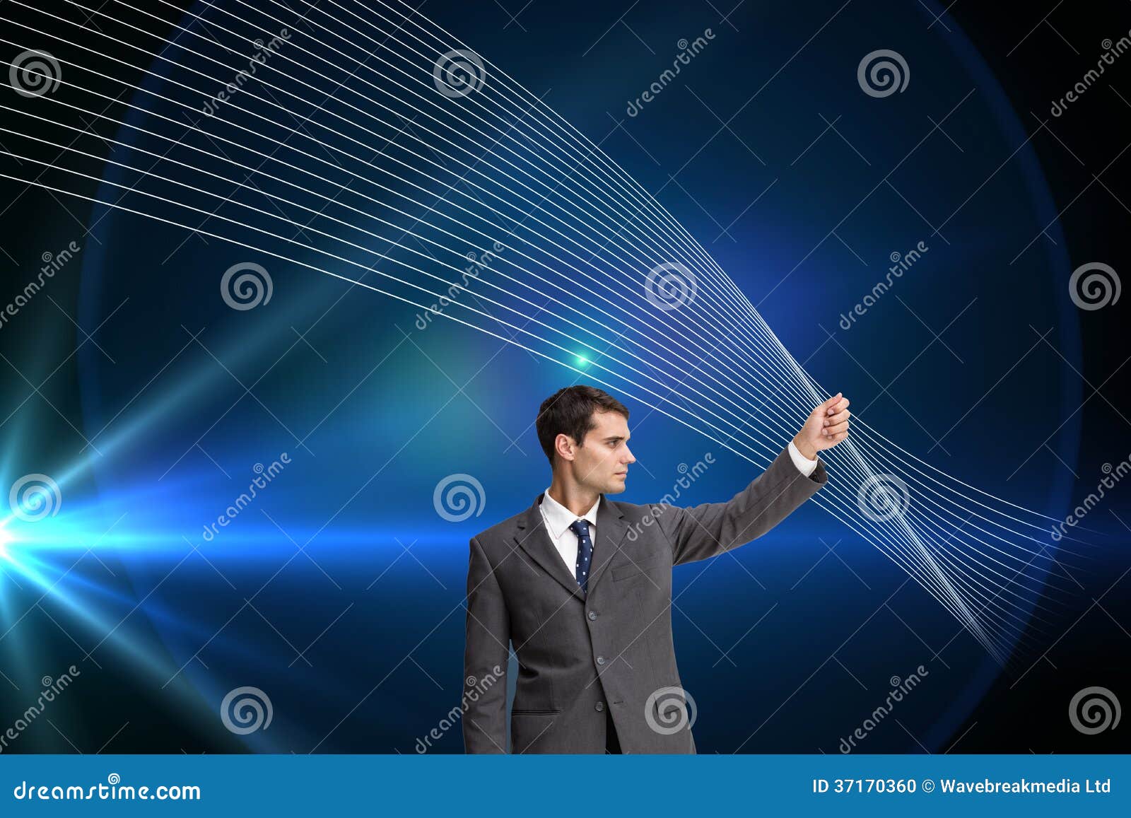 Stern businessman pointing stock photo. Image of suit - 37170360
