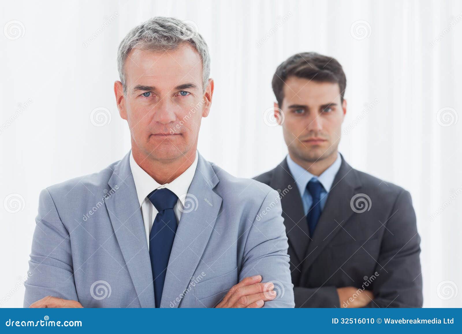 Stern Businessmen Posing Crossing Arms Stock Photo - Image of office ...