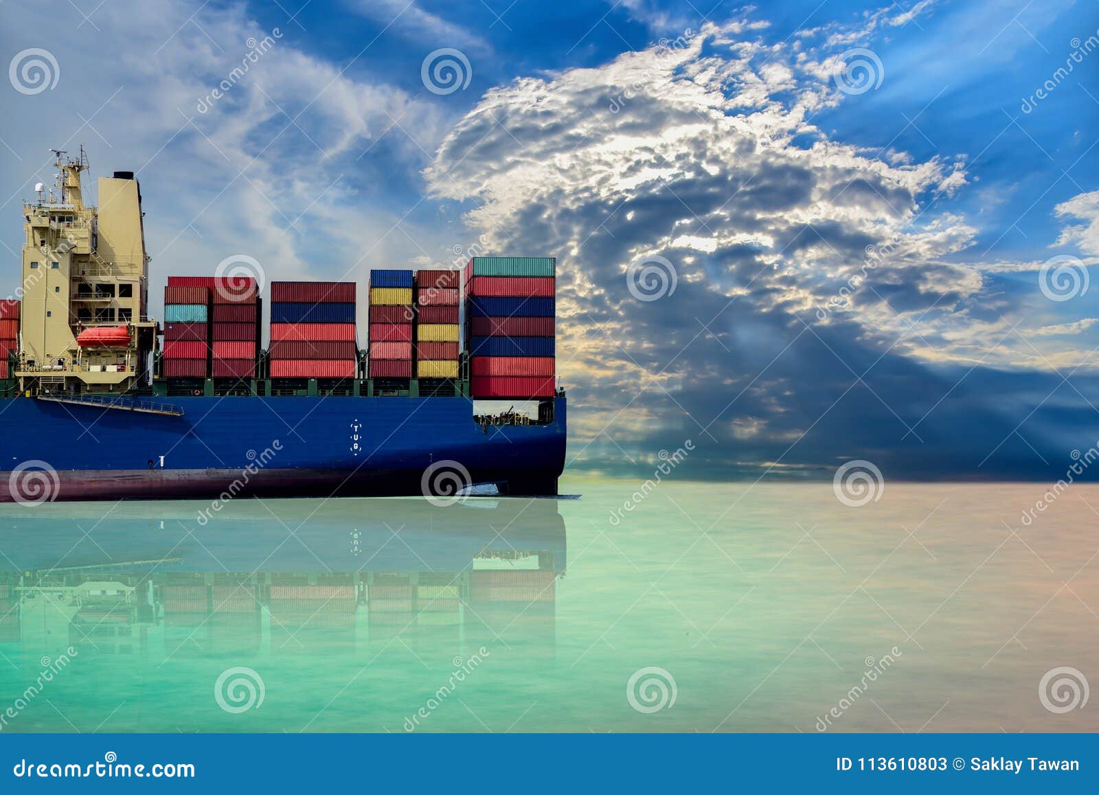 Stern Of A Container Ship Stock Photography | CartoonDealer.com #28206974