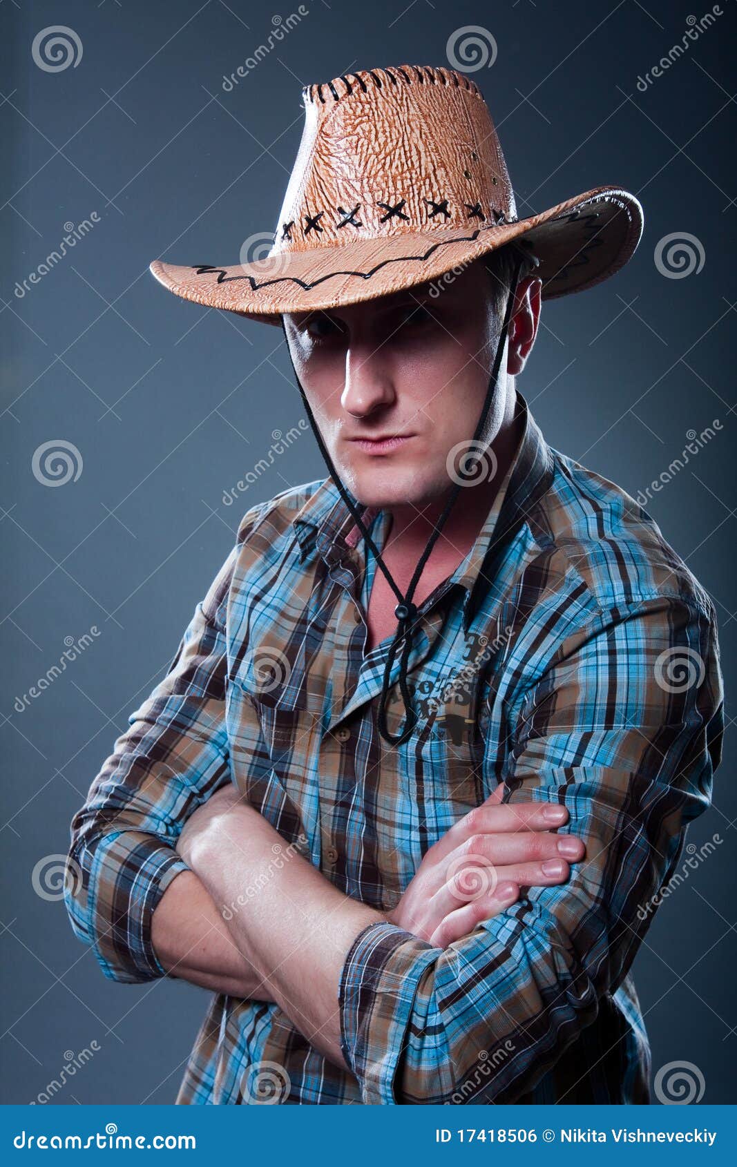 Stern cowboy stock photo. Image of pose, look, looking - 17418506