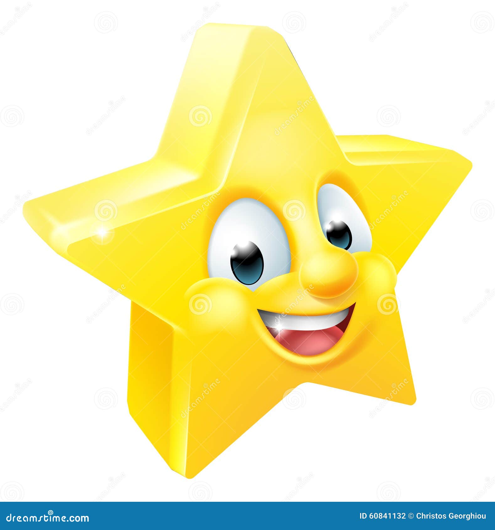 Stern Emoji-Emoticon-Maskottchen Vektor Abbildung - Illustration von ...