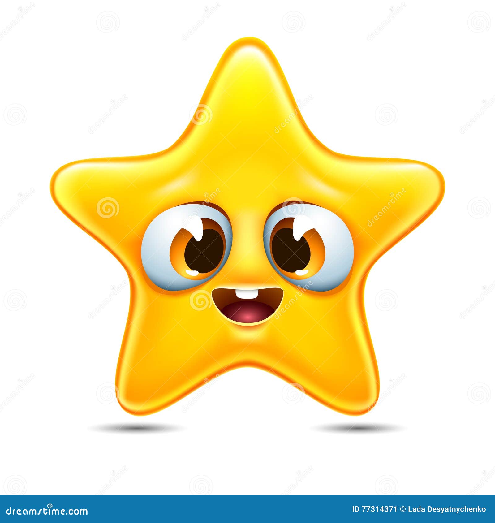 Stern Emoticonvektor vektor abbildung. Illustration von lächeln - 77314371