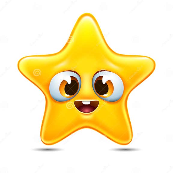 Stern Emoticonvektor vektor abbildung. Illustration von lächeln - 77314371