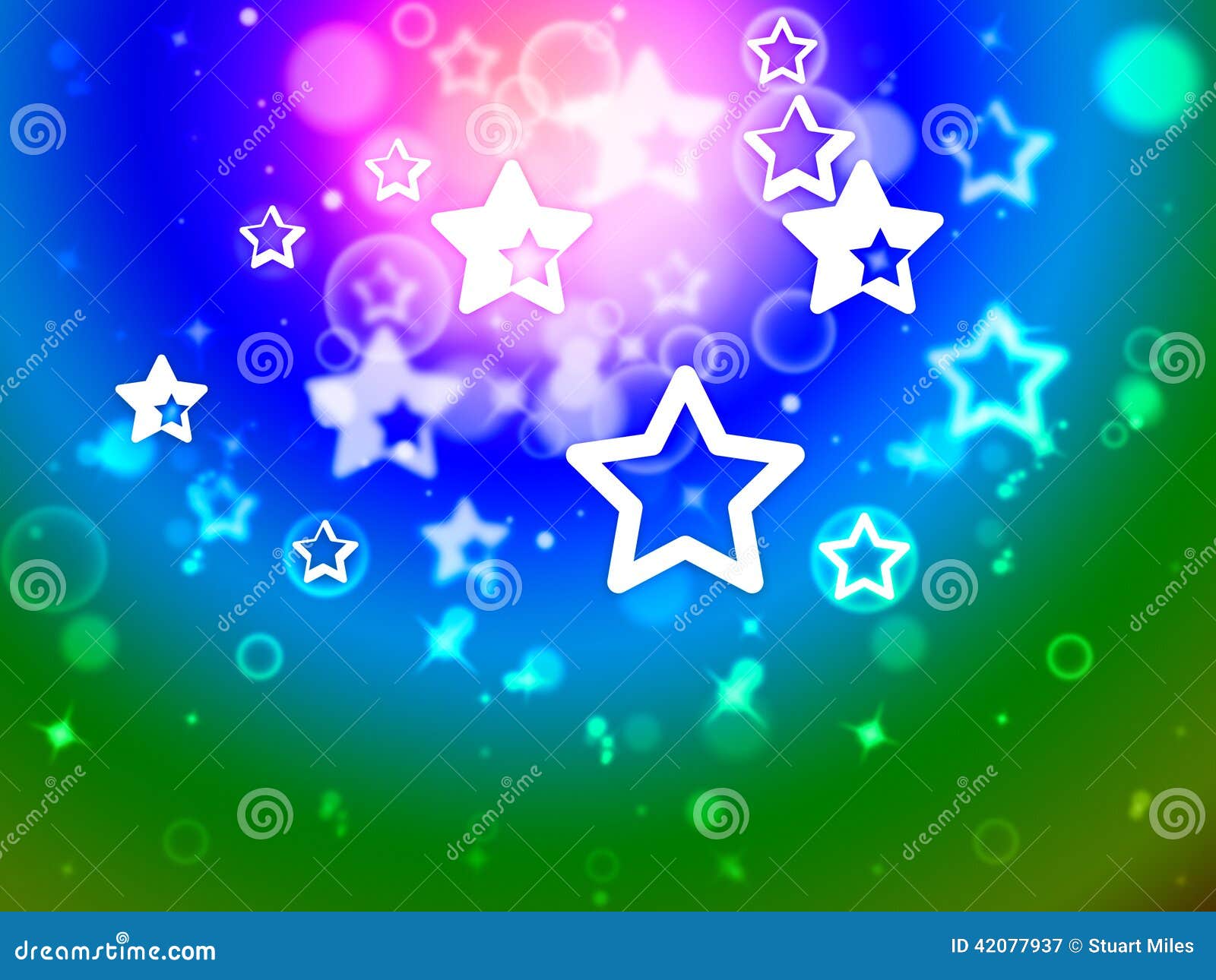 Stern-Hintergrund Bedeutet Sternchen-Vereinbarung Oder Fantasie-Effekt ...