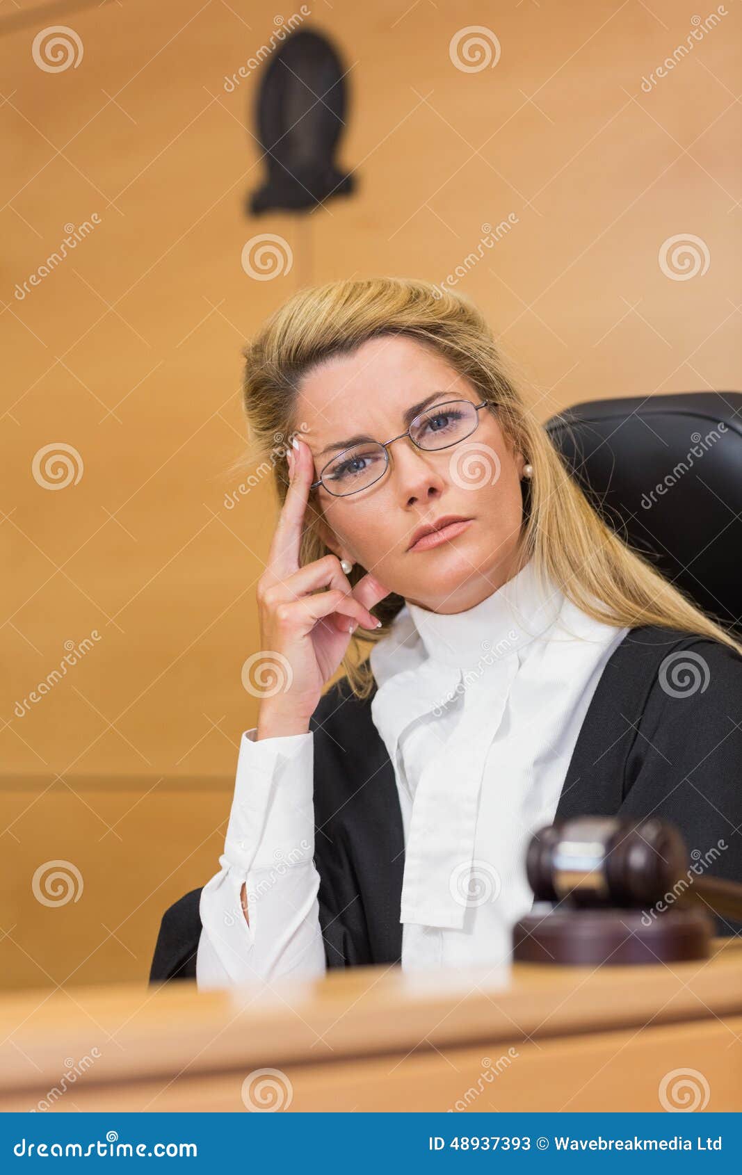 Stern Judge Looking at Camera Stock Image - Image of judge, unsmiling ...