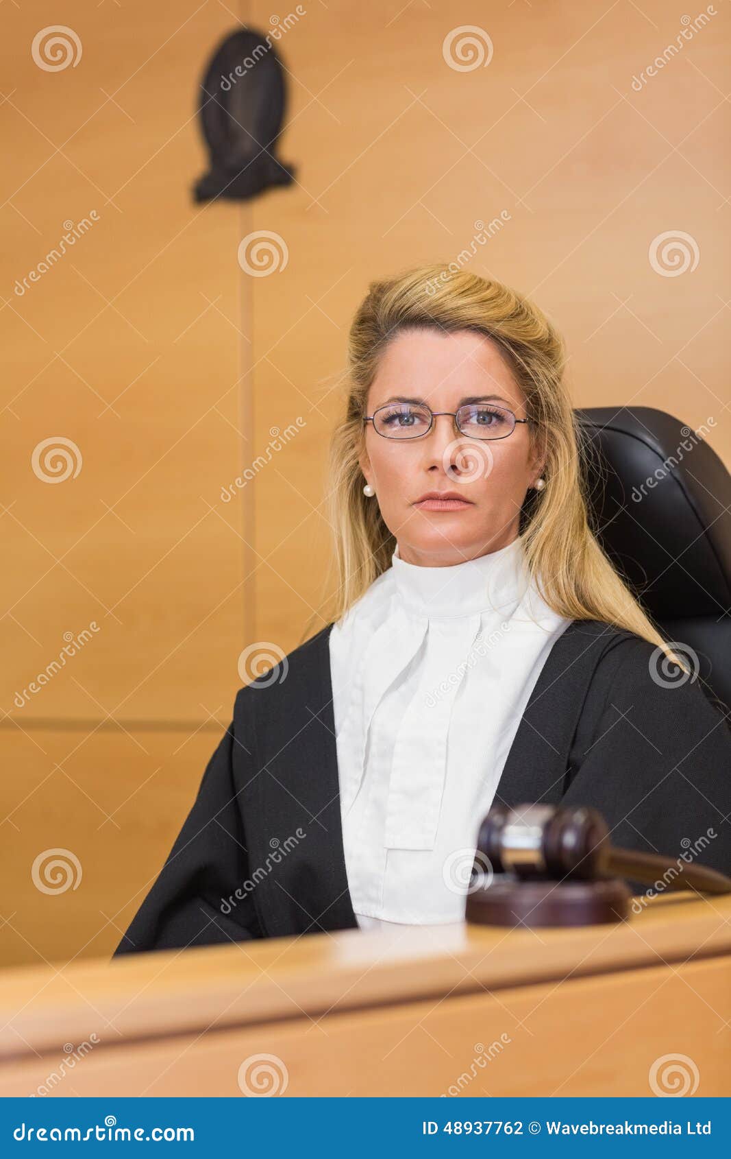 Stern Judge Looking at Camera Stock Photo - Image of trial, crime: 48937762