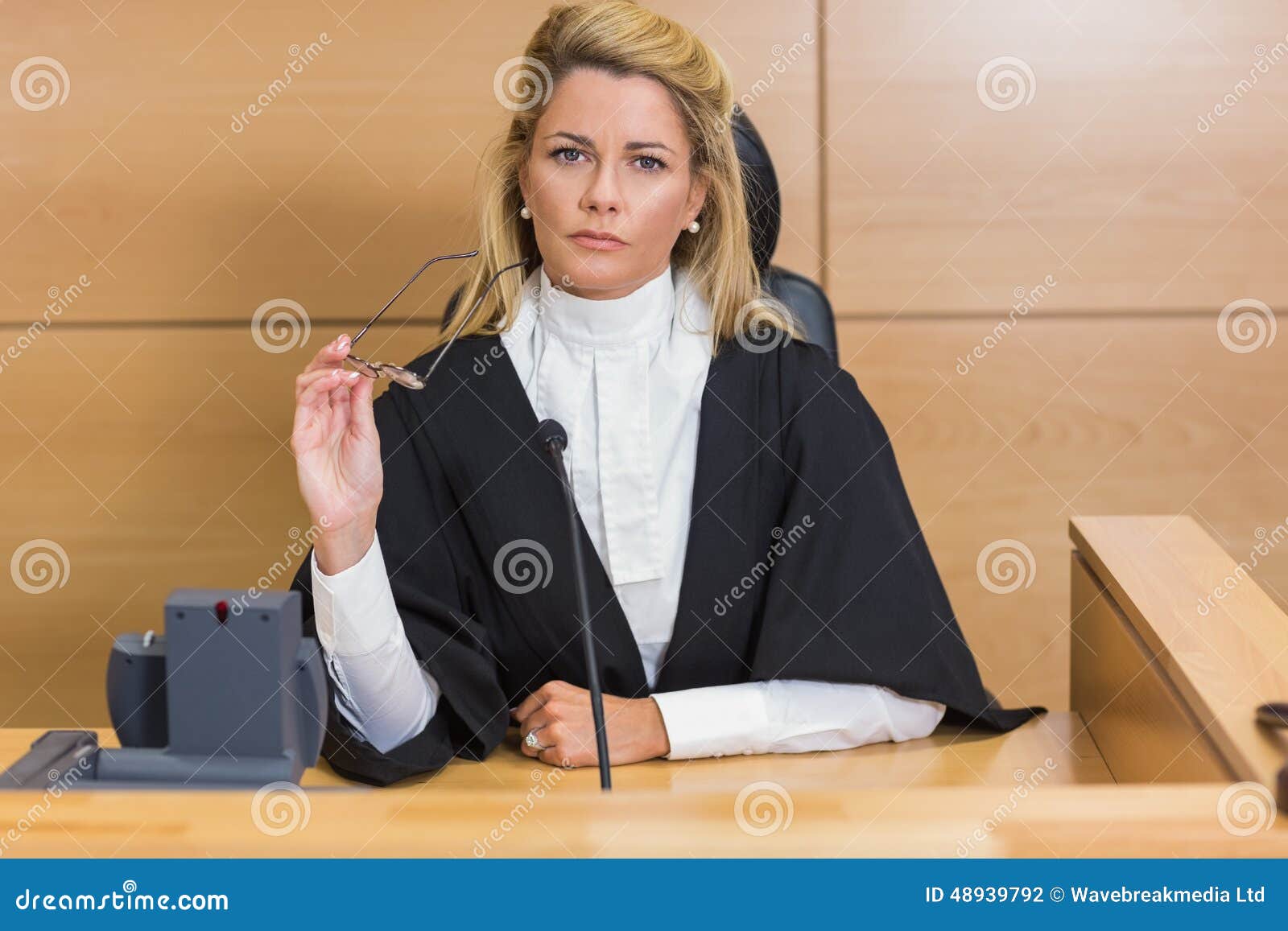 Stern Judge Looking at Camera Stock Photo - Image of court, justice ...