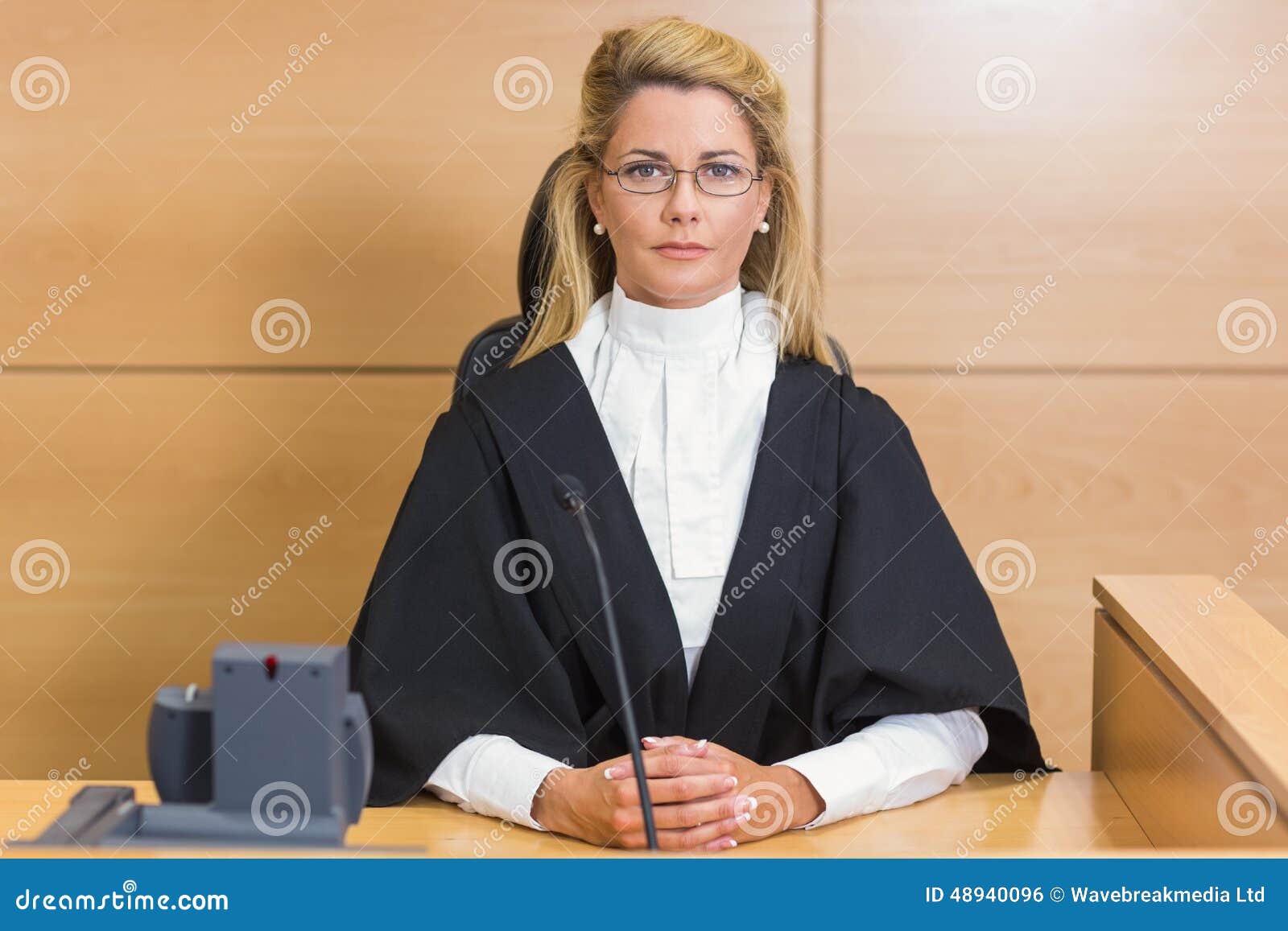 Stern Judge Looking at Camera Stock Photo - Image of lawsuit, judge ...