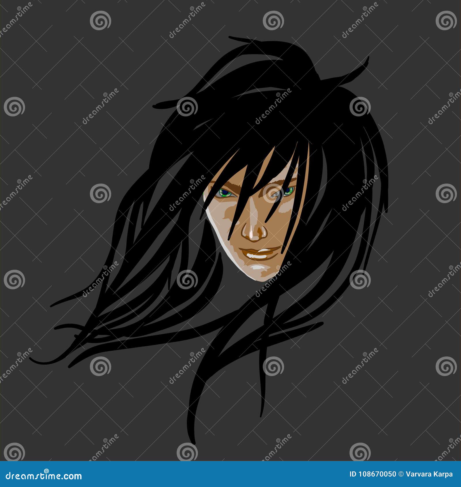 A Stern Look Guy. Vector Illustration. Stock Vector - Illustration of ...