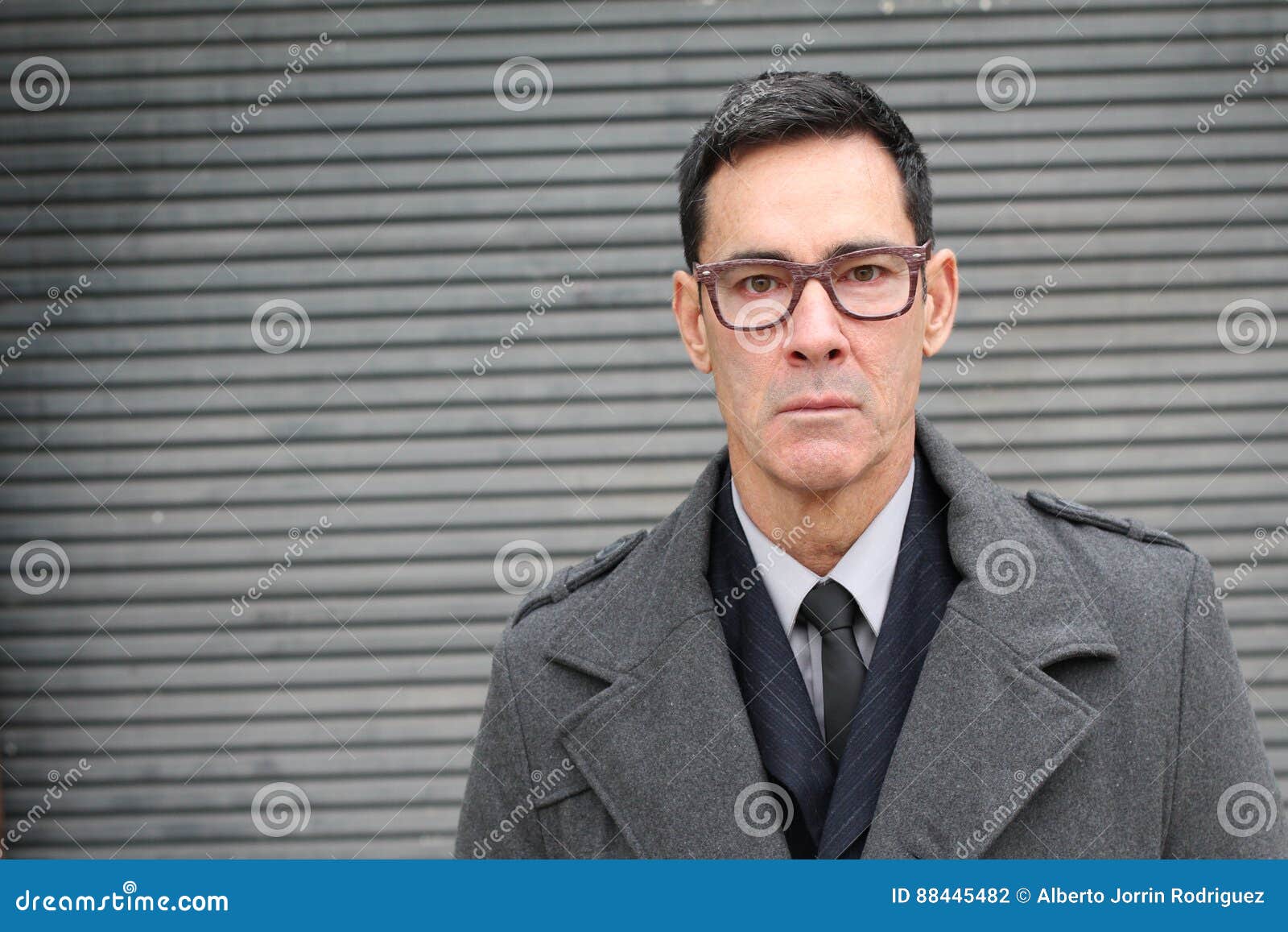 Stern Looking Businessman Close Up with Copy Space Stock Photo - Image ...