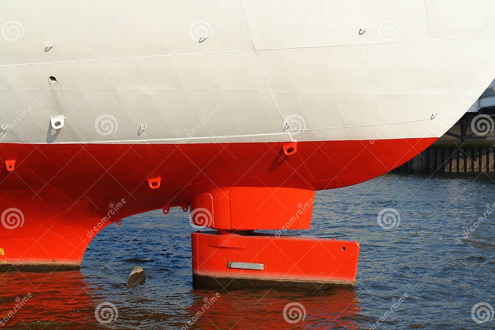 Stern of an Old Cargo Vessel Stock Image - Image of steel, white: 1968815