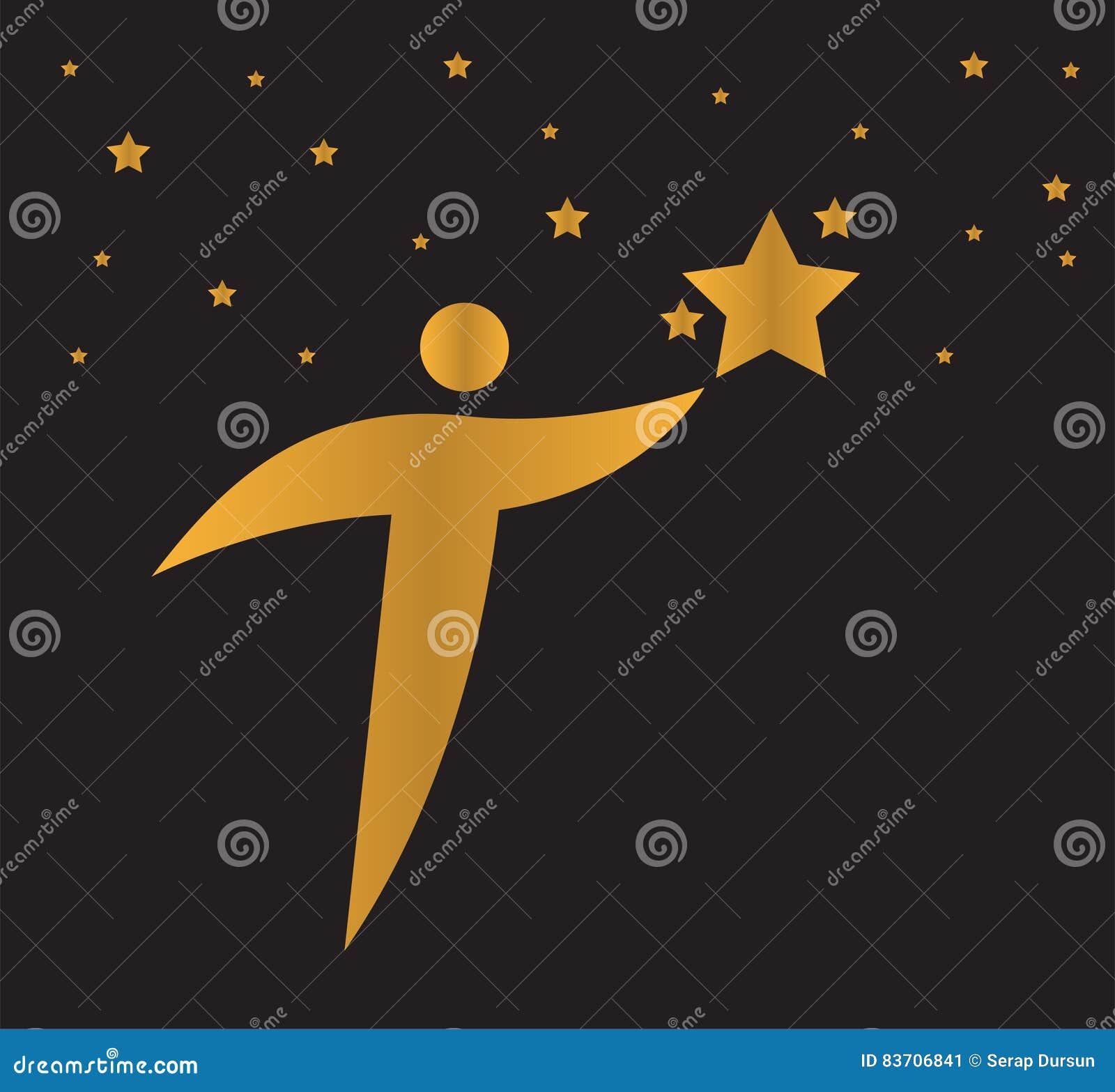 Stern Person Concept Design Stock Abbildung - Illustration von freiheit ...