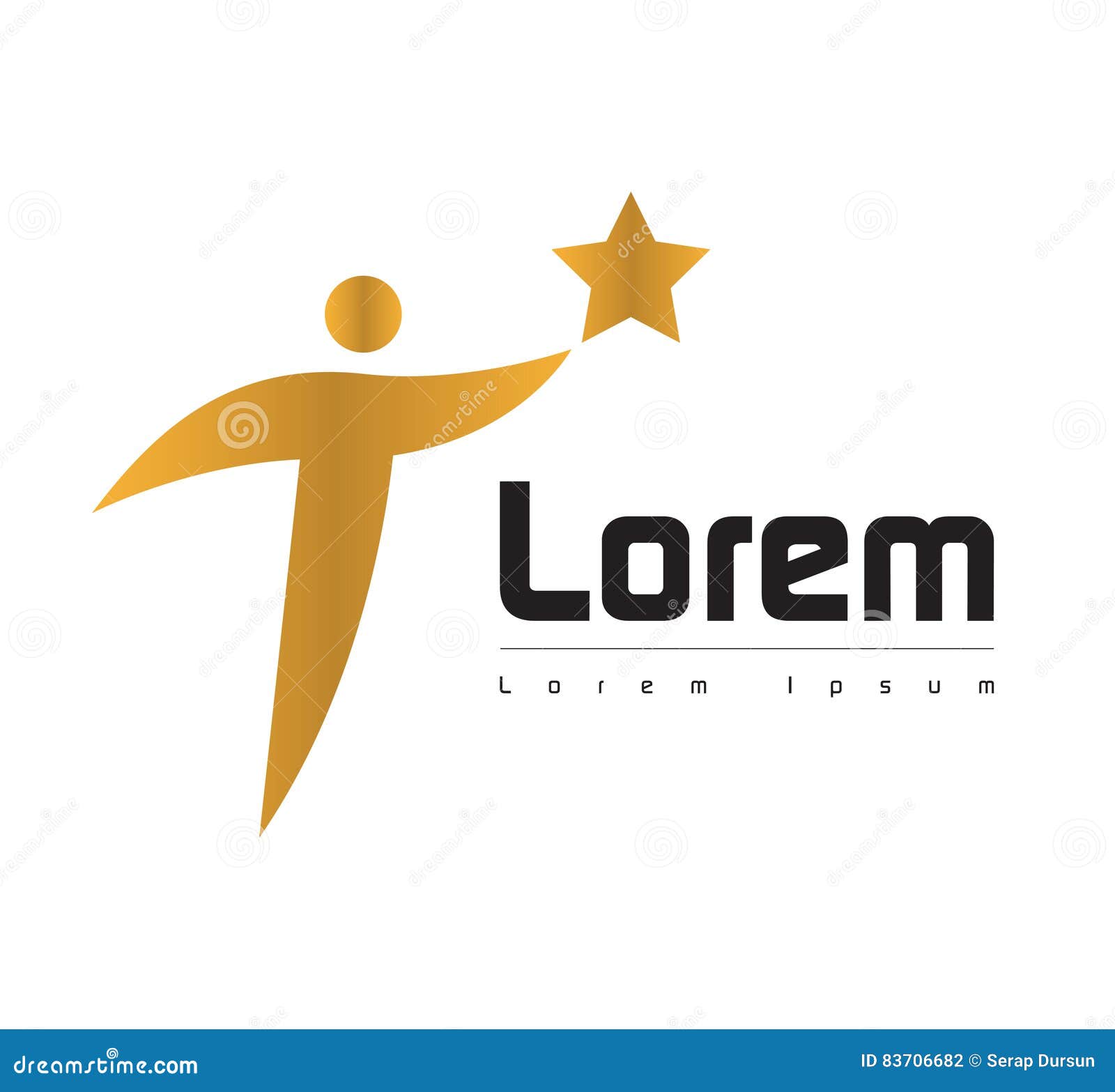 Stern Person Logo Concept Design Vektor Abbildung - Illustration von ...