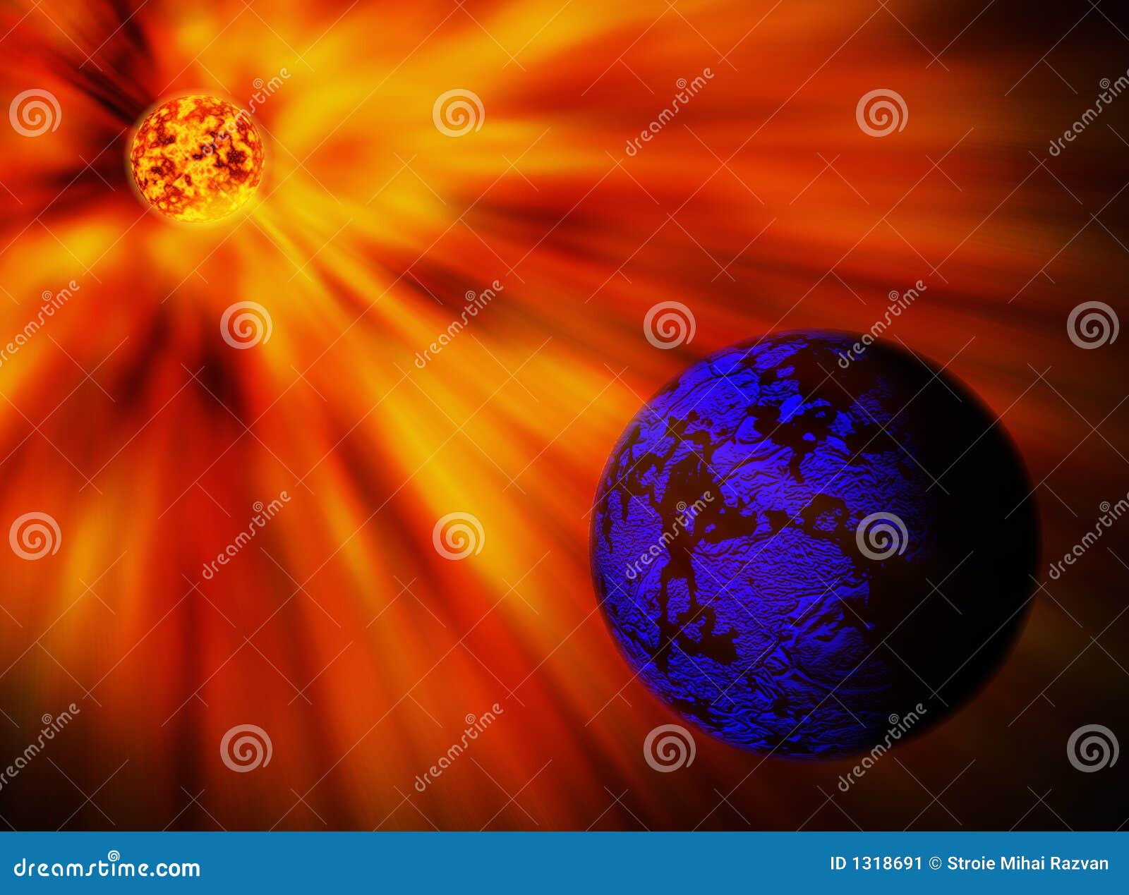 Stern und Planet stockbild. Bild von planet, leben, energie - 1318691