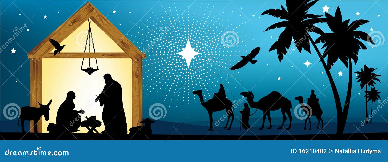 Stern von Bethlehem. vektor abbildung. Illustration von himmel - 16210402