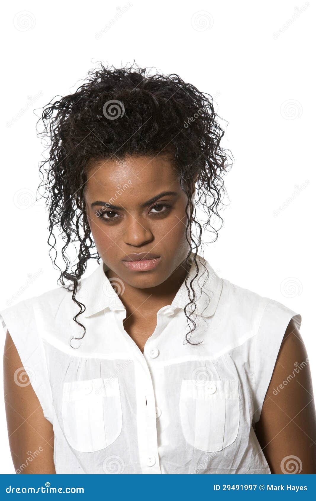 Stern woman stock image. Image of shoulders, black, woman - 29491997