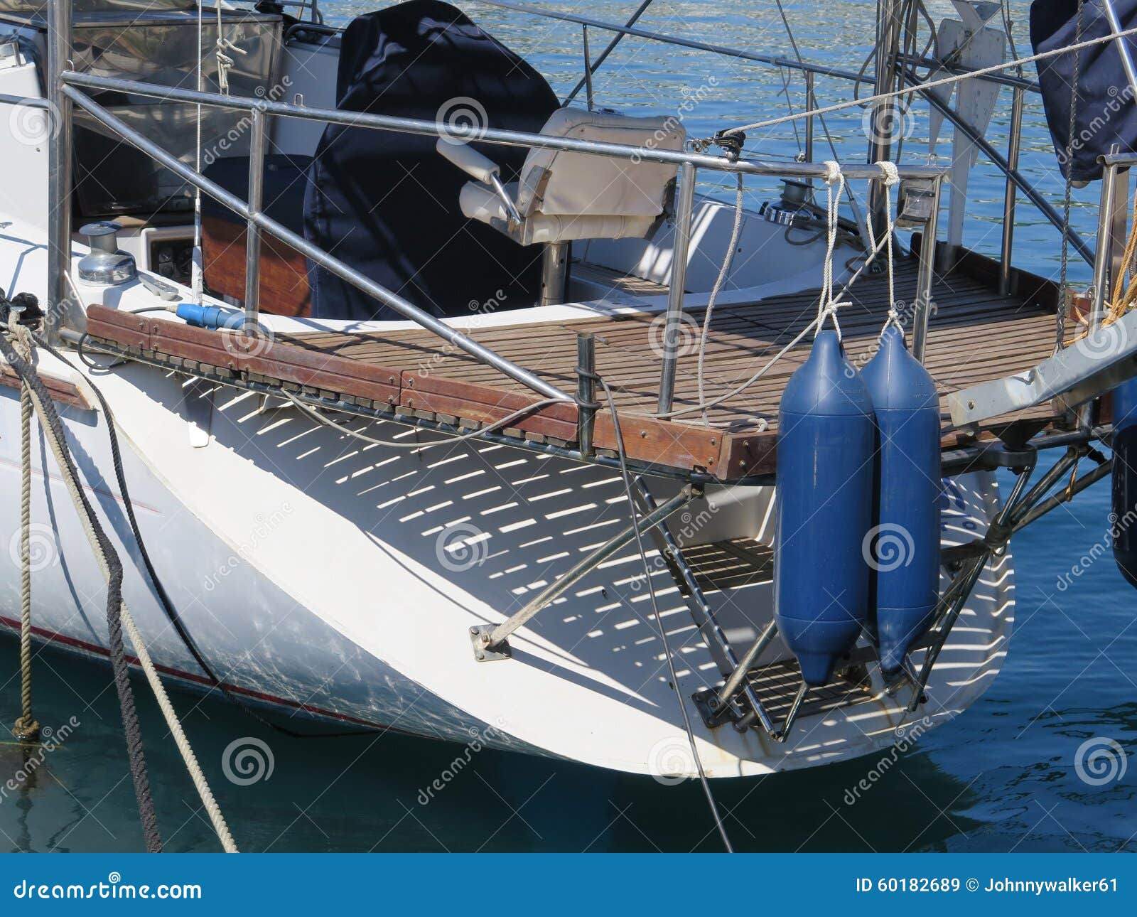 Stern stock image. Image of steps, fenders, water, yacht - 60182689