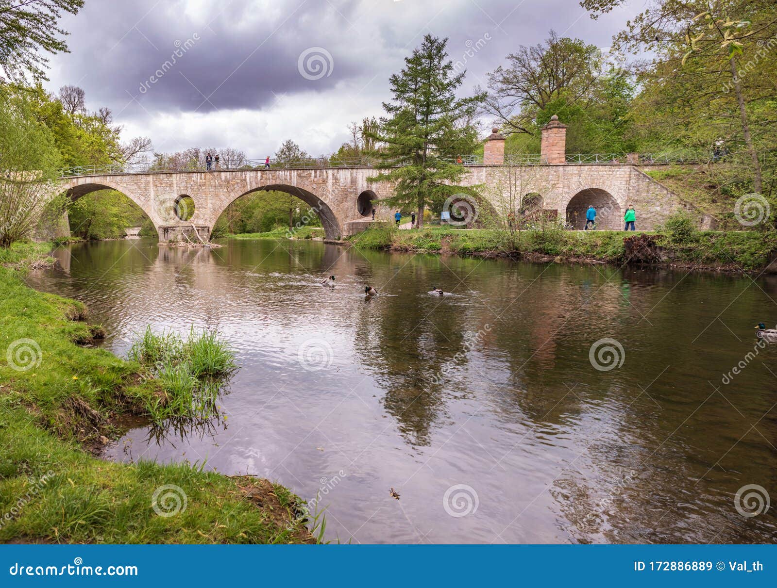 Sternbrueke Bridge Over Ilm River of Weimar Editorial Stock Image ...