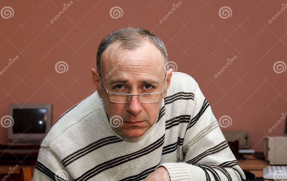 The incredulous man stock photo. Image of portrait, face - 109932216