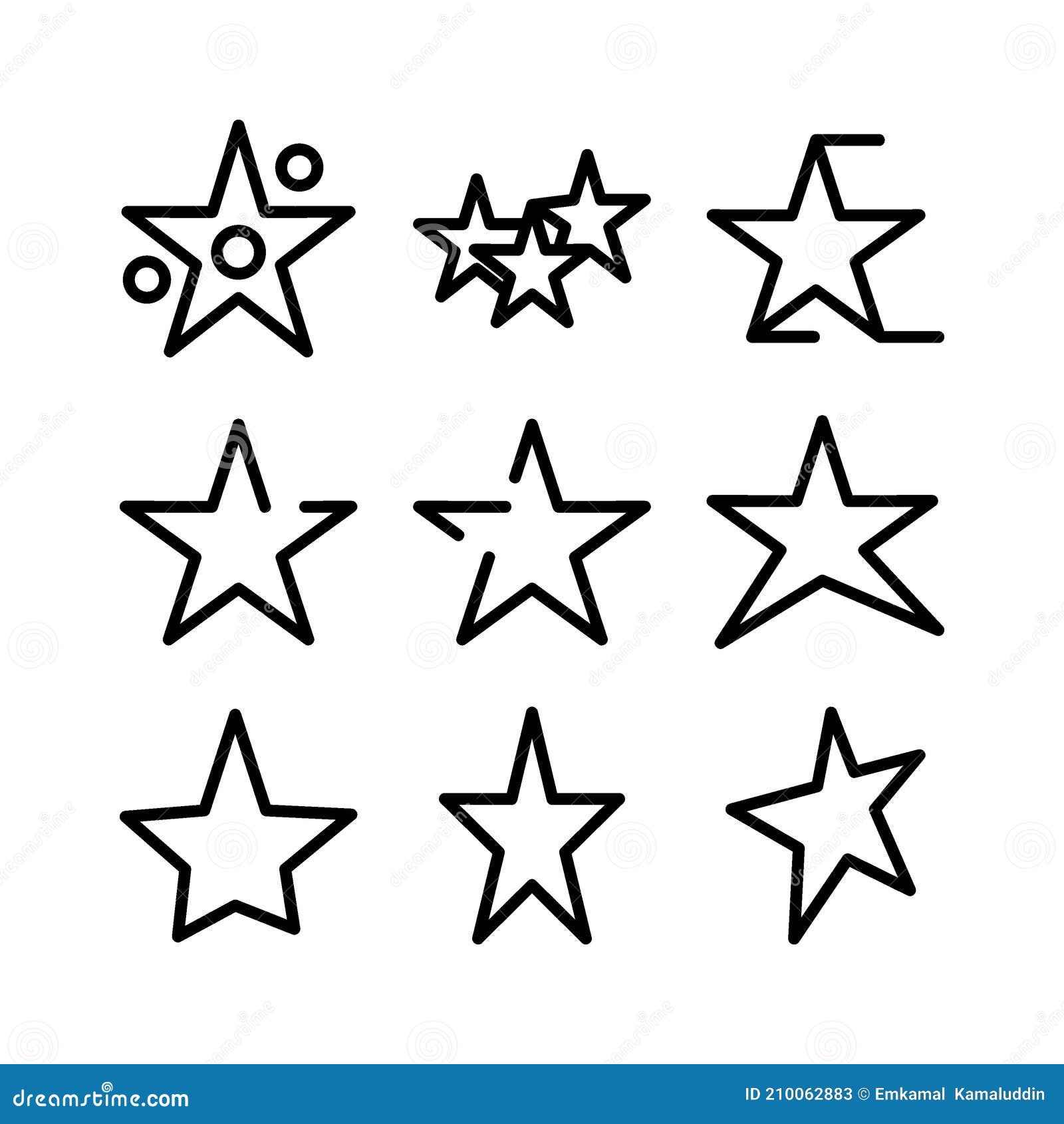 Sternsymbol Oder Logos Isolierte Zeichensymbolvektorillustration Vektor ...