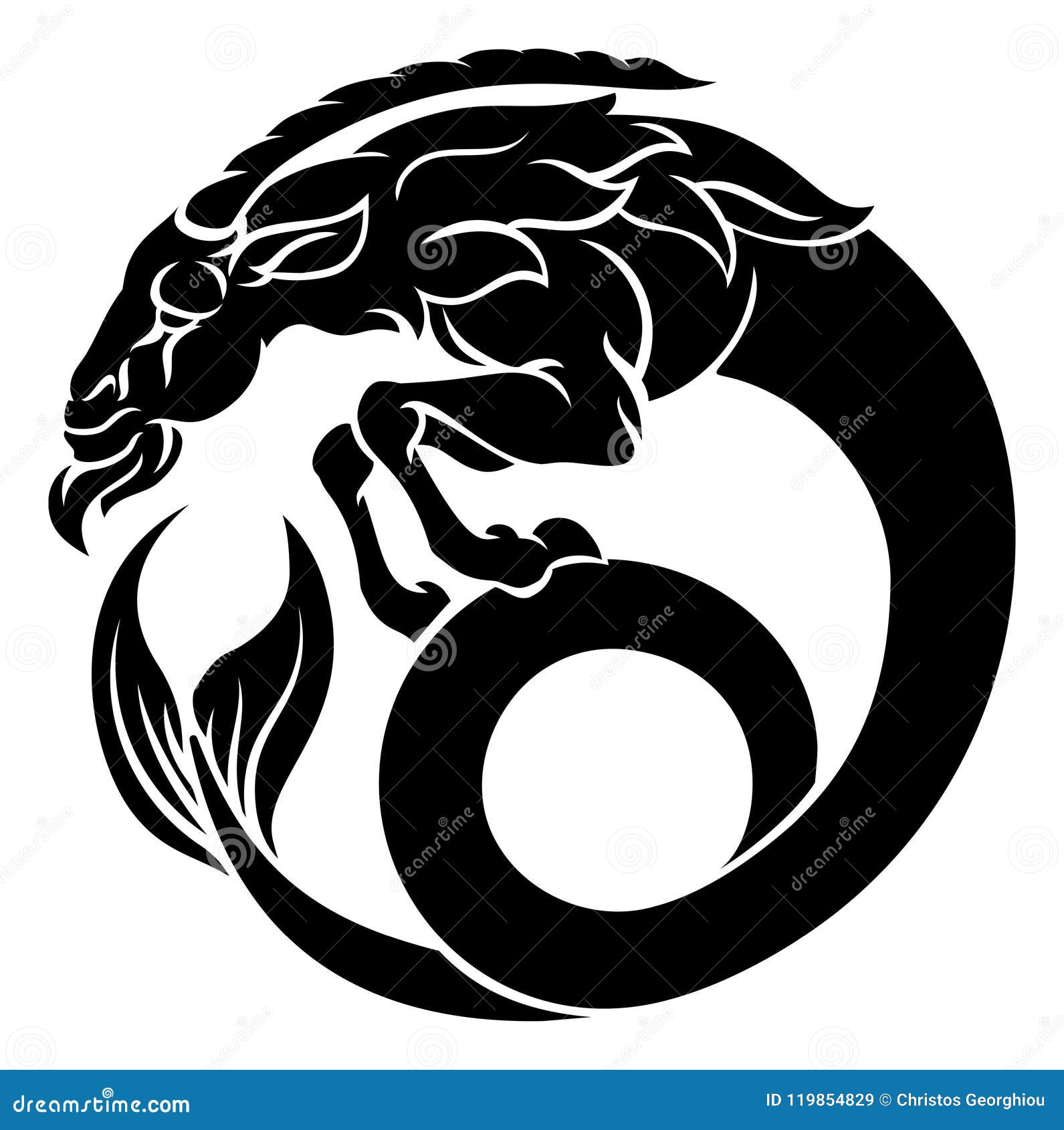 Sternzeichen-Steinbock-Ikone Vektor Abbildung - Illustration von ...