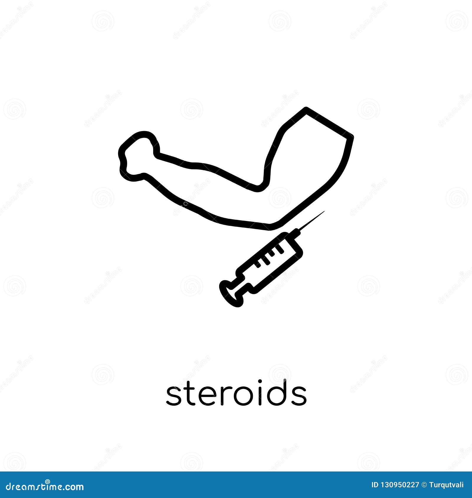 Steroids Icon. Trendy Modern Flat Linear Vector Steroids Icon on Stock ...