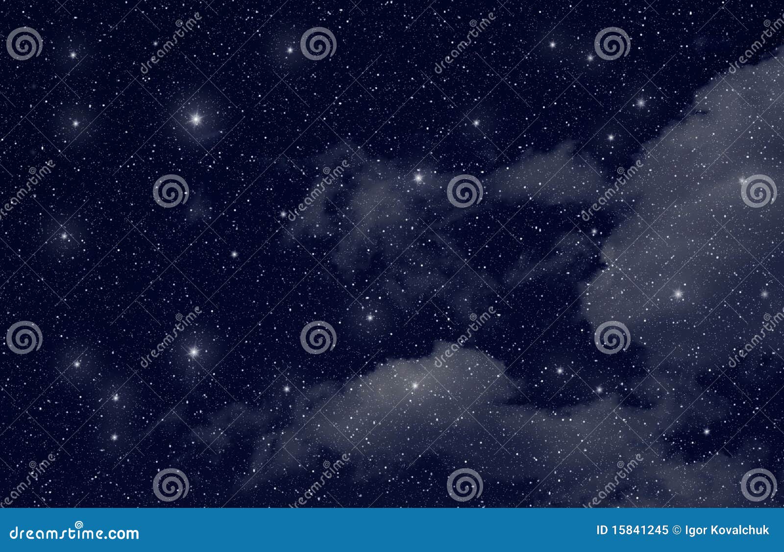 Sterren in de ruimte stock afbeelding. Image of wolk - 15841245