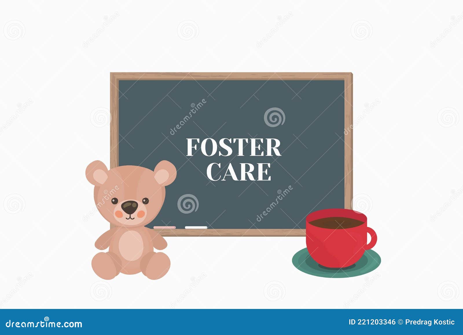 Foster Care Concept Retro Colorful Word Art Illustration ...