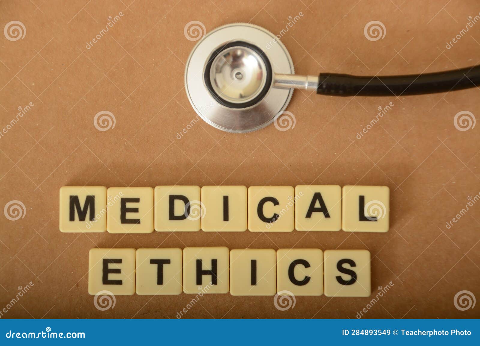 Stethoscope and Alphabet Letters with Text MEDICAL ETHICS Stock Image ...