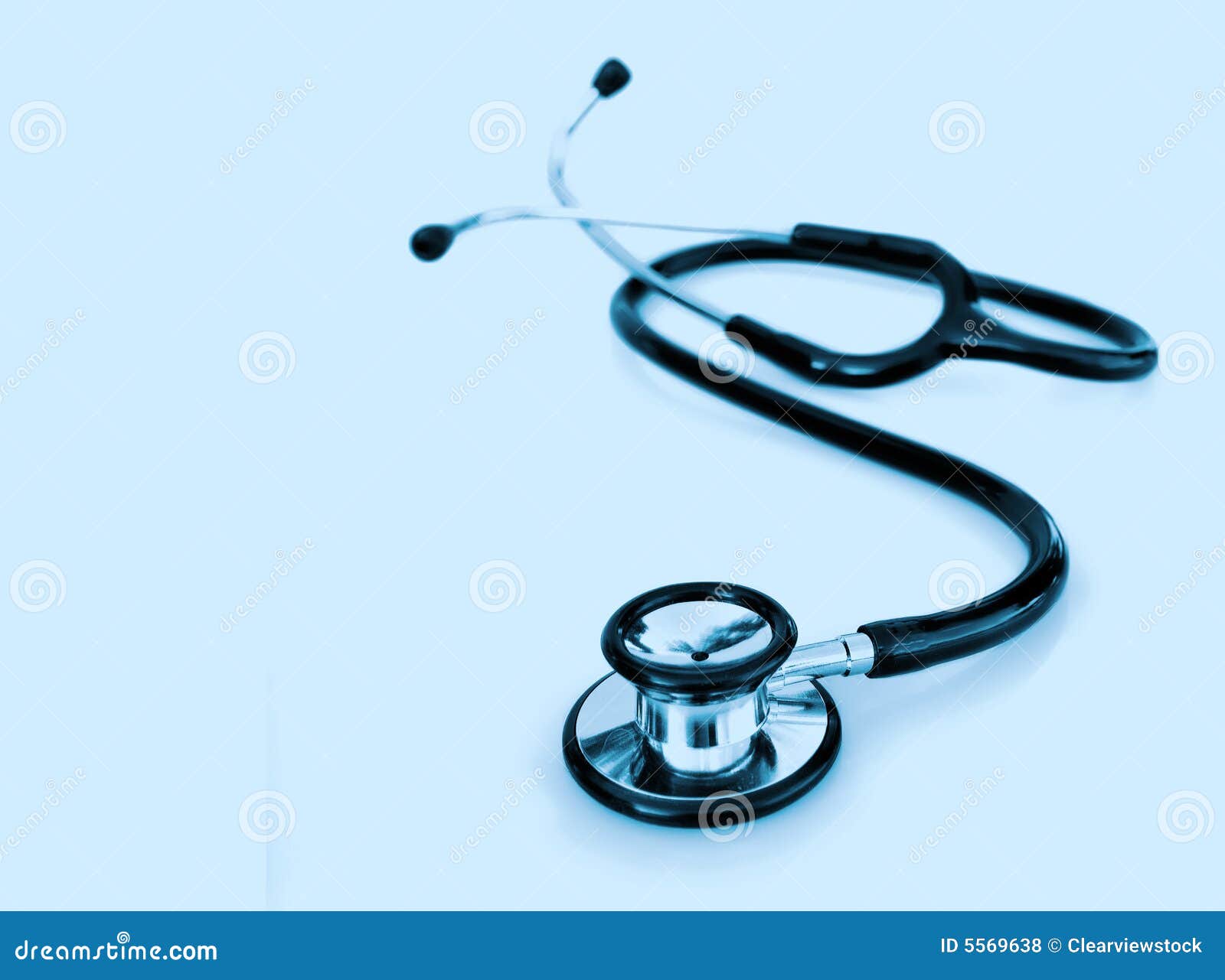 Stethoscope on blue stock photo. Image of treatment, care - 5569638