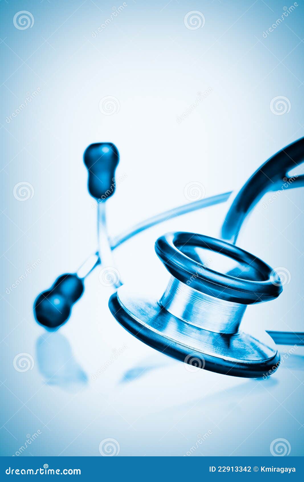 Stethoscope on a Blue Background Stock Photo - Image of macro ...