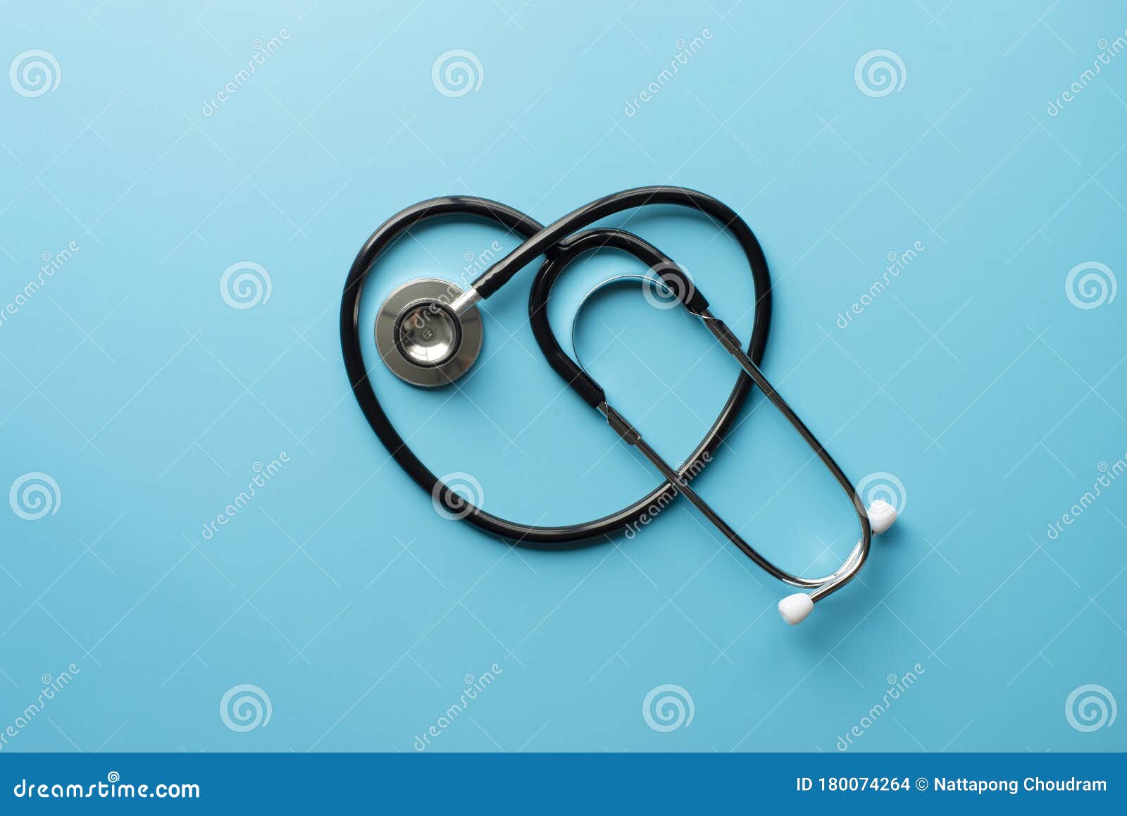 Stethoscope on Blue Background Stock Photo - Image of doctor, diagnosis ...
