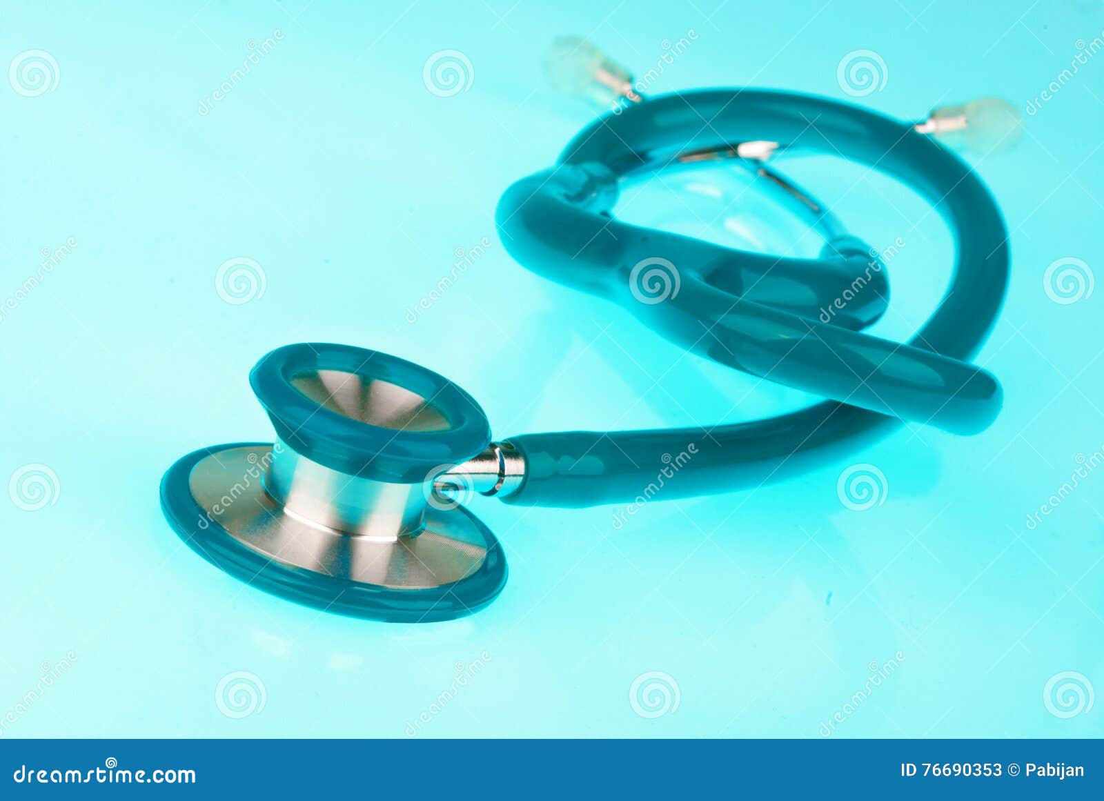 Stethoscope on Blue Background Stock Image - Image of hospital ...