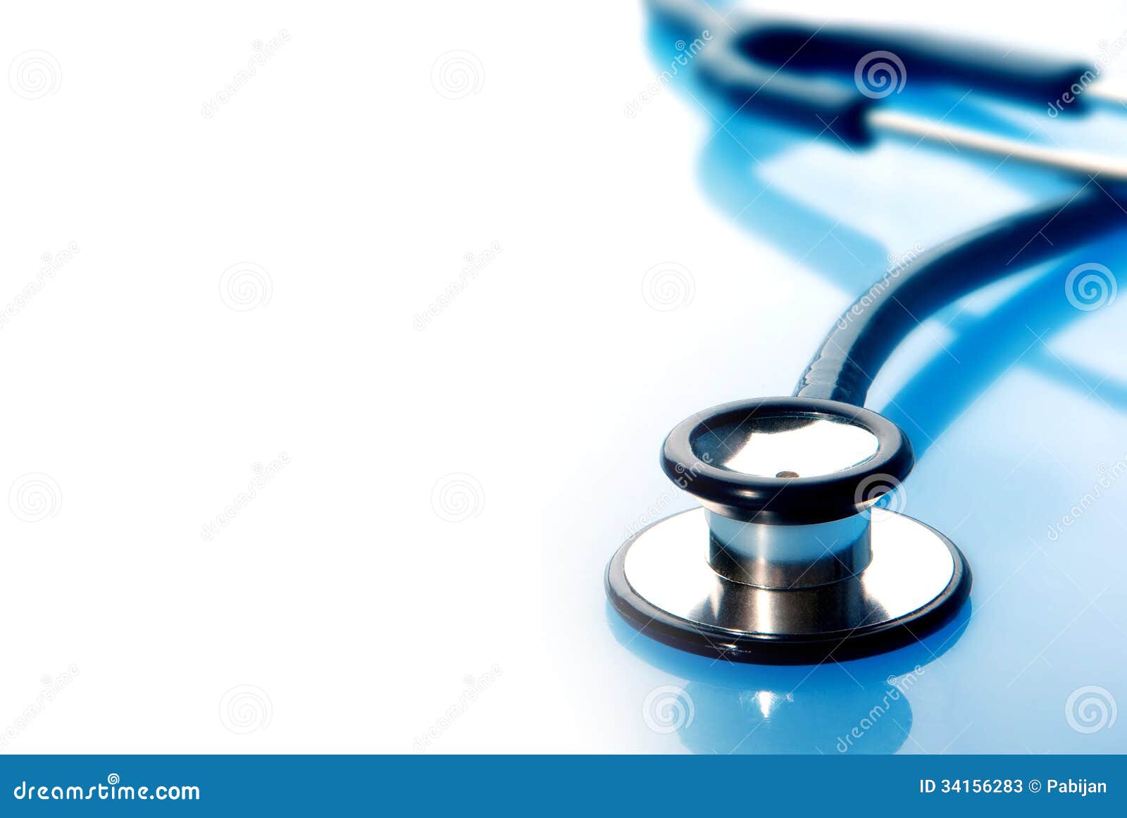 Stethoscope on Blue Background Stock Image - Image of healthcare ...