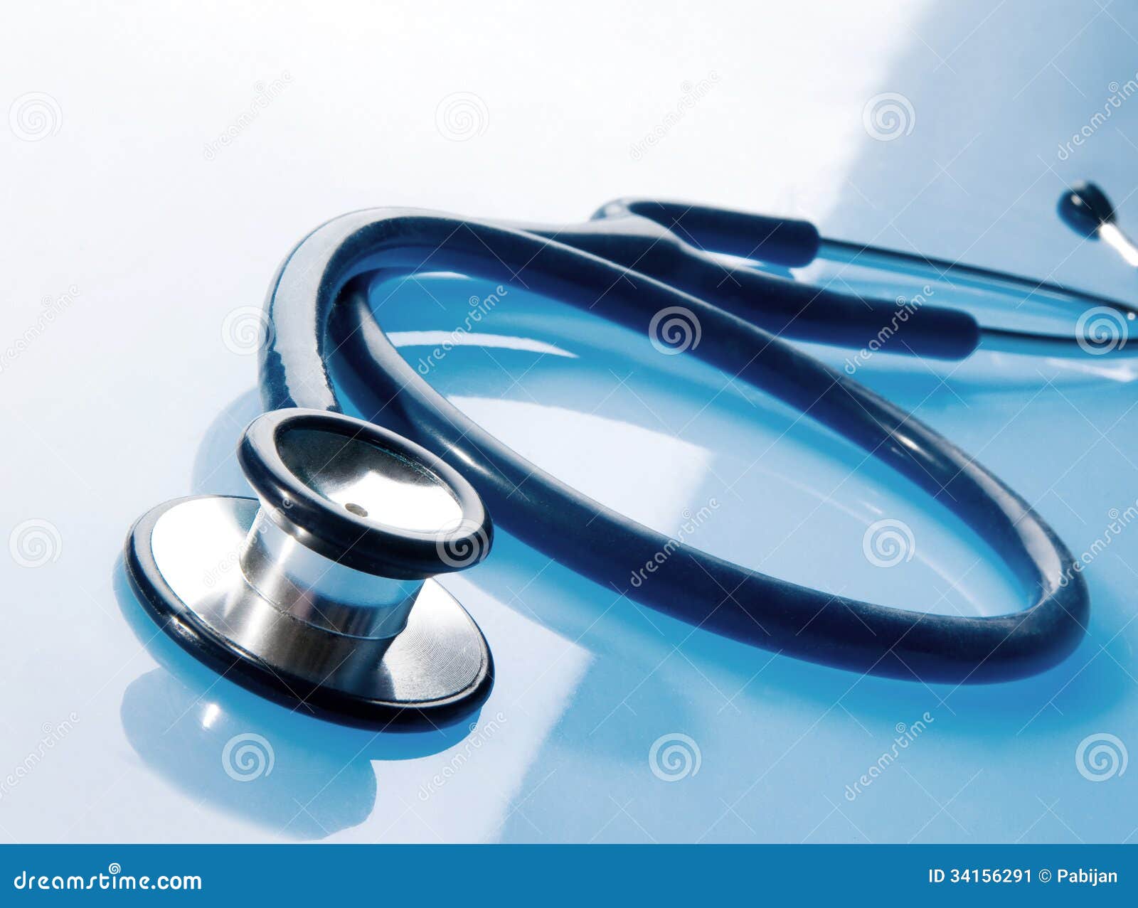 Stethoscope on Blue Background Stock Image - Image of medication, heal ...