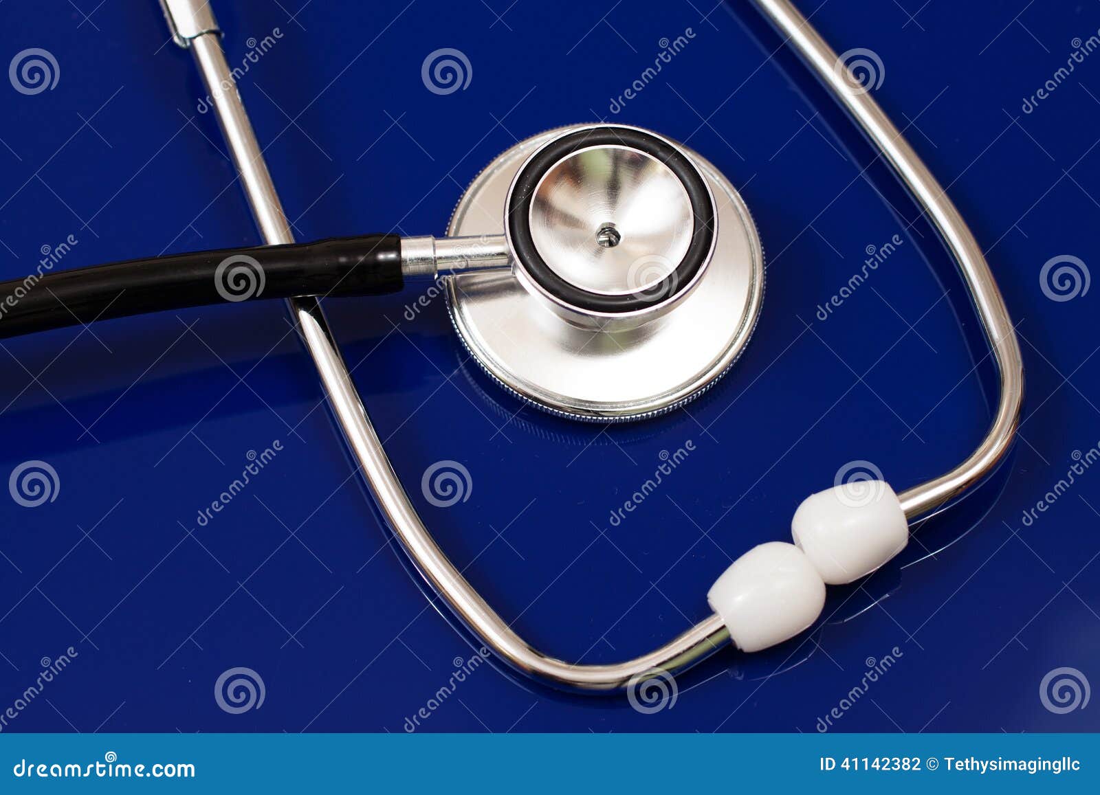Stethoscope on Blue stock photo. Image of classic, cost - 41142382