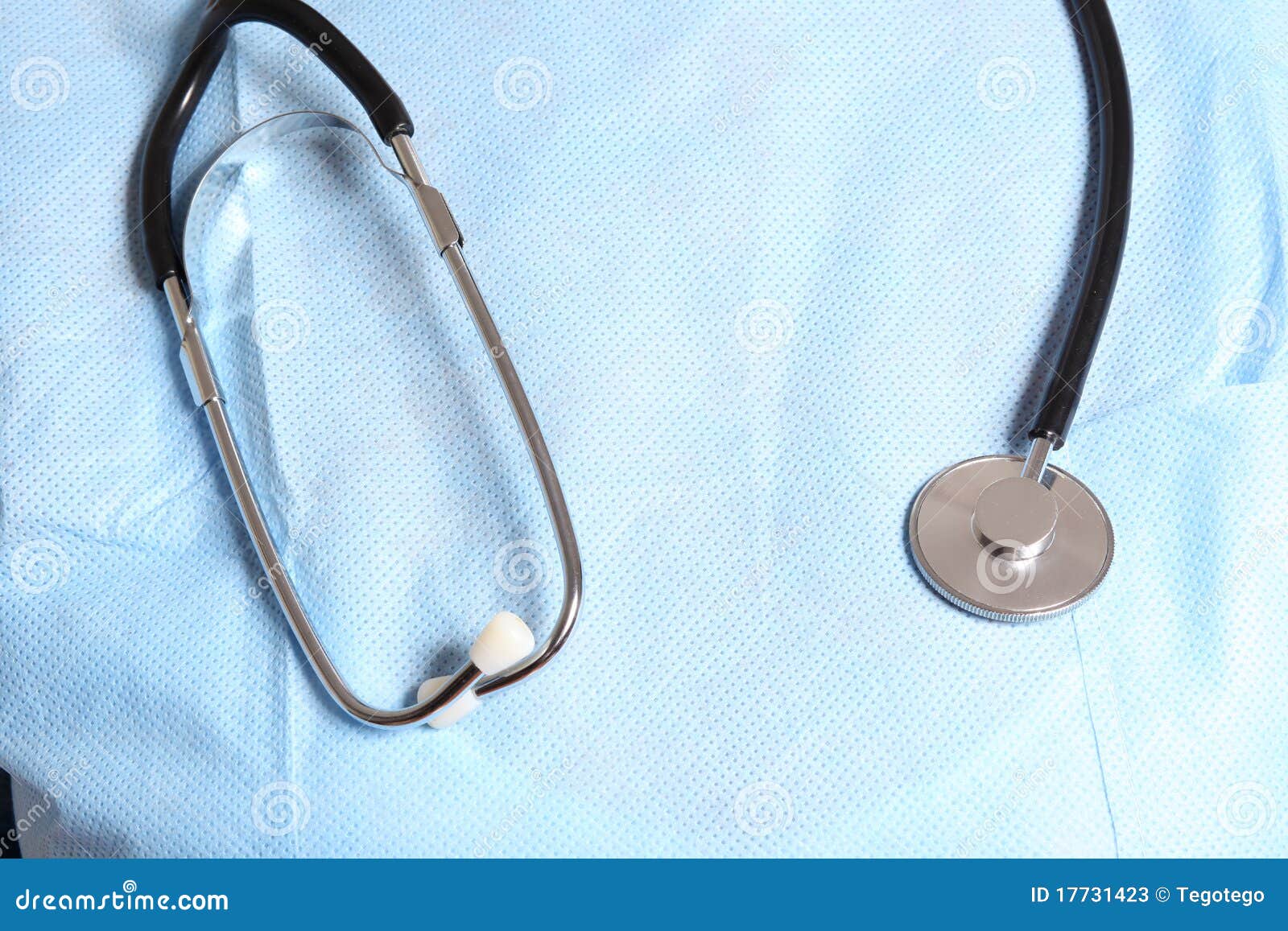 Stethoscope and Blue Doctor Coat Stock Image - Image of pocket ...