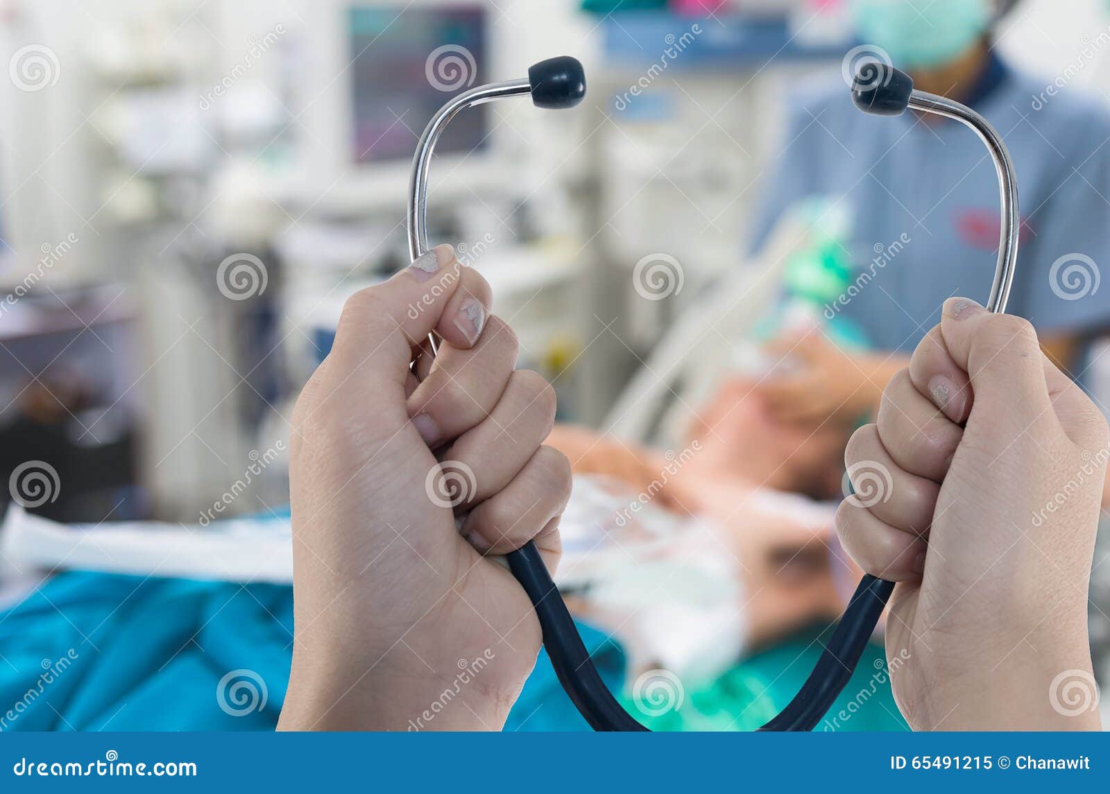 Stethoscope With Blur Medical Background Royalty-Free Stock Photo ...