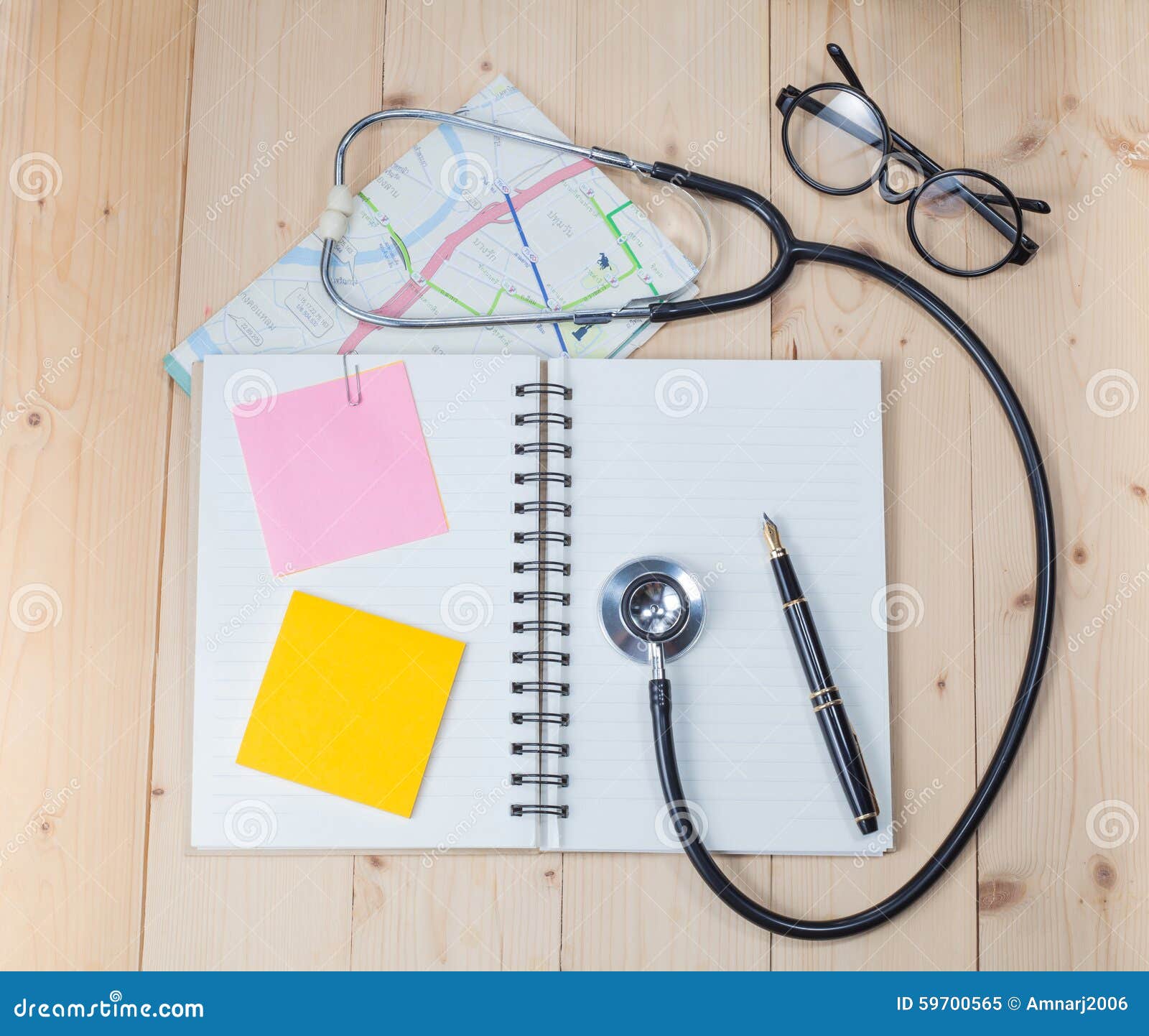 Stethoscope , book note stock image. Image of laboratory - 59700565
