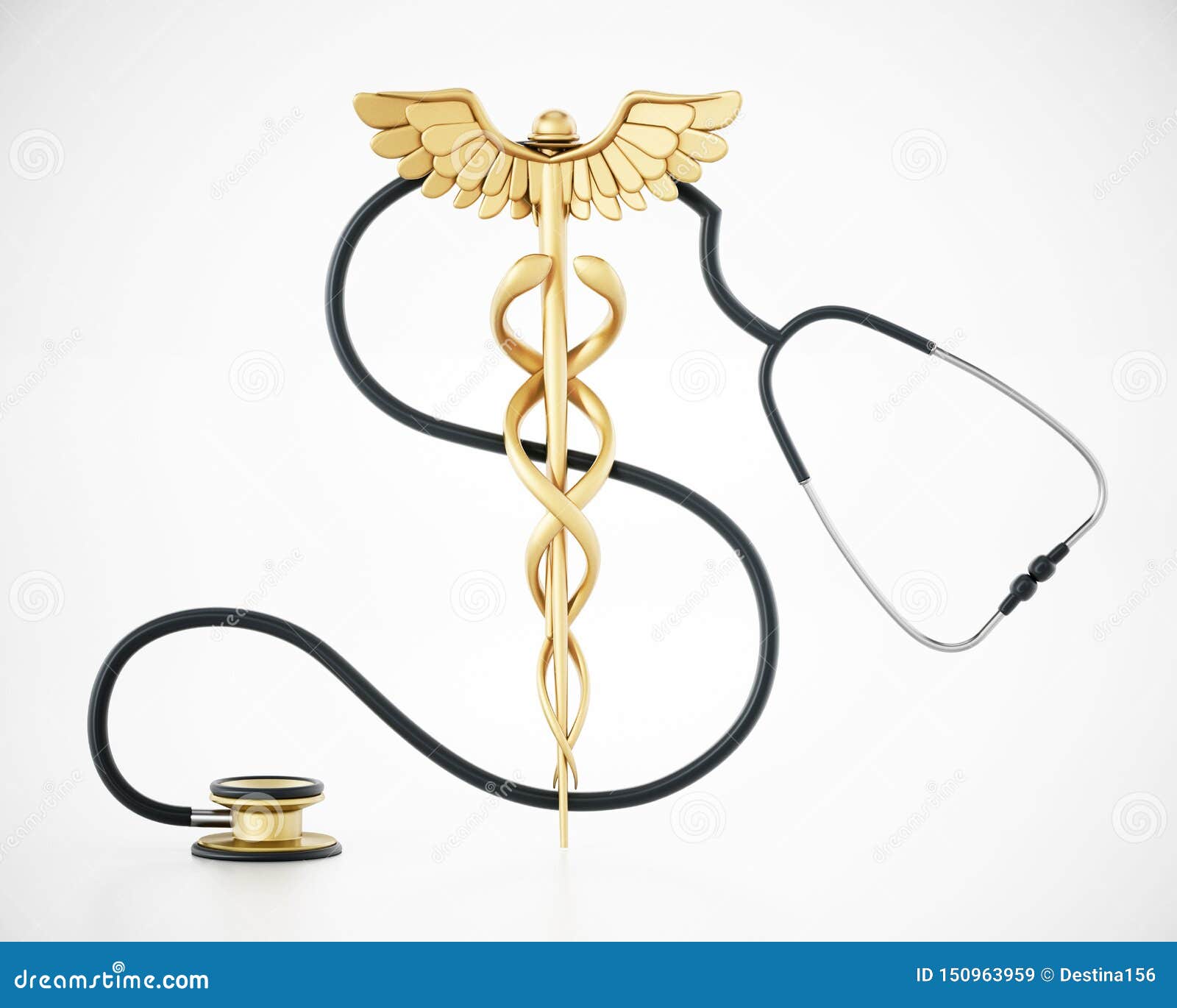 Stethoscope With Caduceus Symbol. 3d Royalty-Free Stock Photography ...