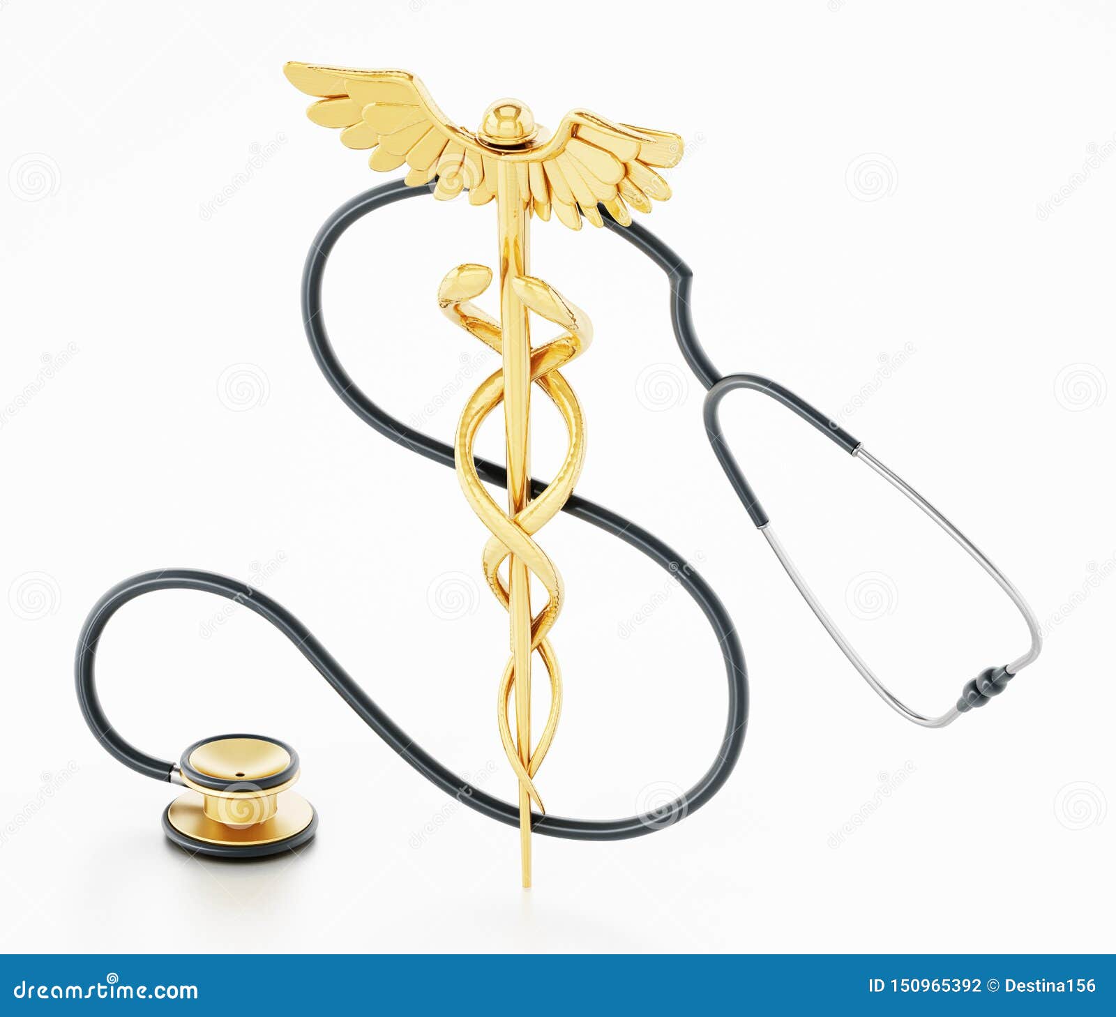 Stethoscope With Caduceus Symbol. 3d Royalty-Free Stock Photography ...