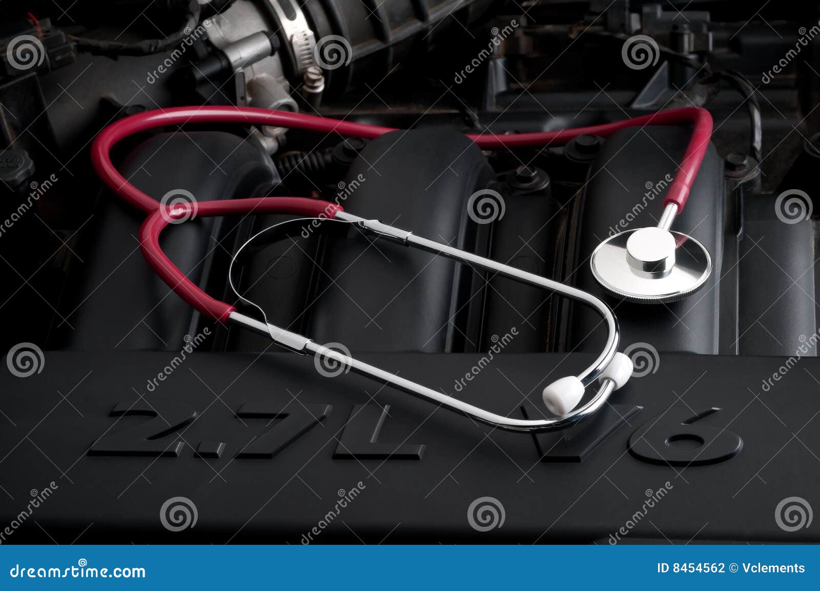 Stethoscope on a Car Engine Stock Photo - Image of mechanical, vehicle ...