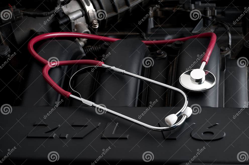 Stethoscope on a Car Engine Stock Photo - Image of mechanical, vehicle ...